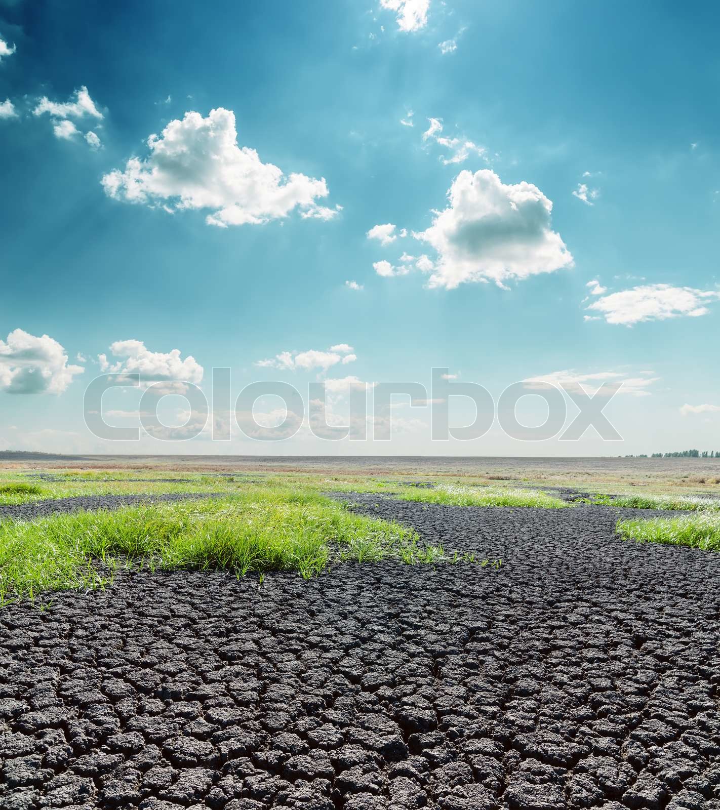 dramatic blue sky with clouds over desert | Stock image | Colourbox