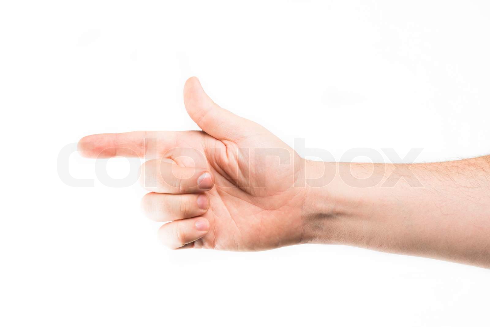 Pointing human hand | Stock image | Colourbox