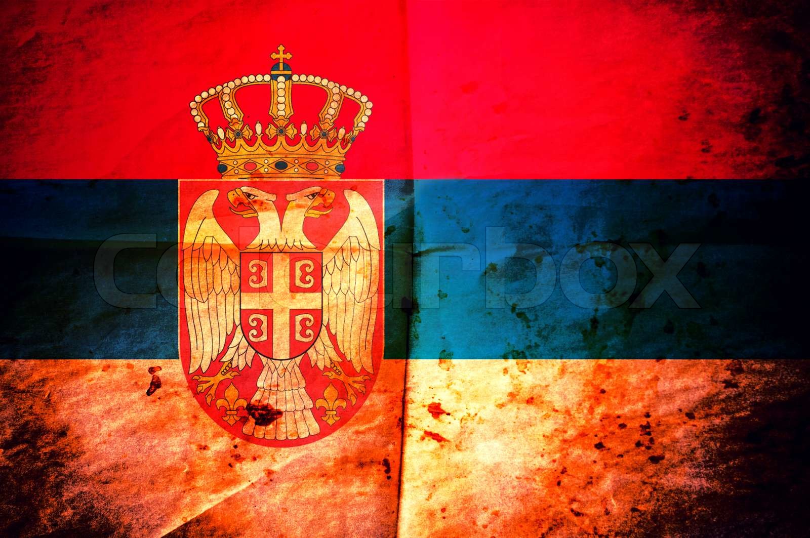 Serbian flag | Stock image | Colourbox