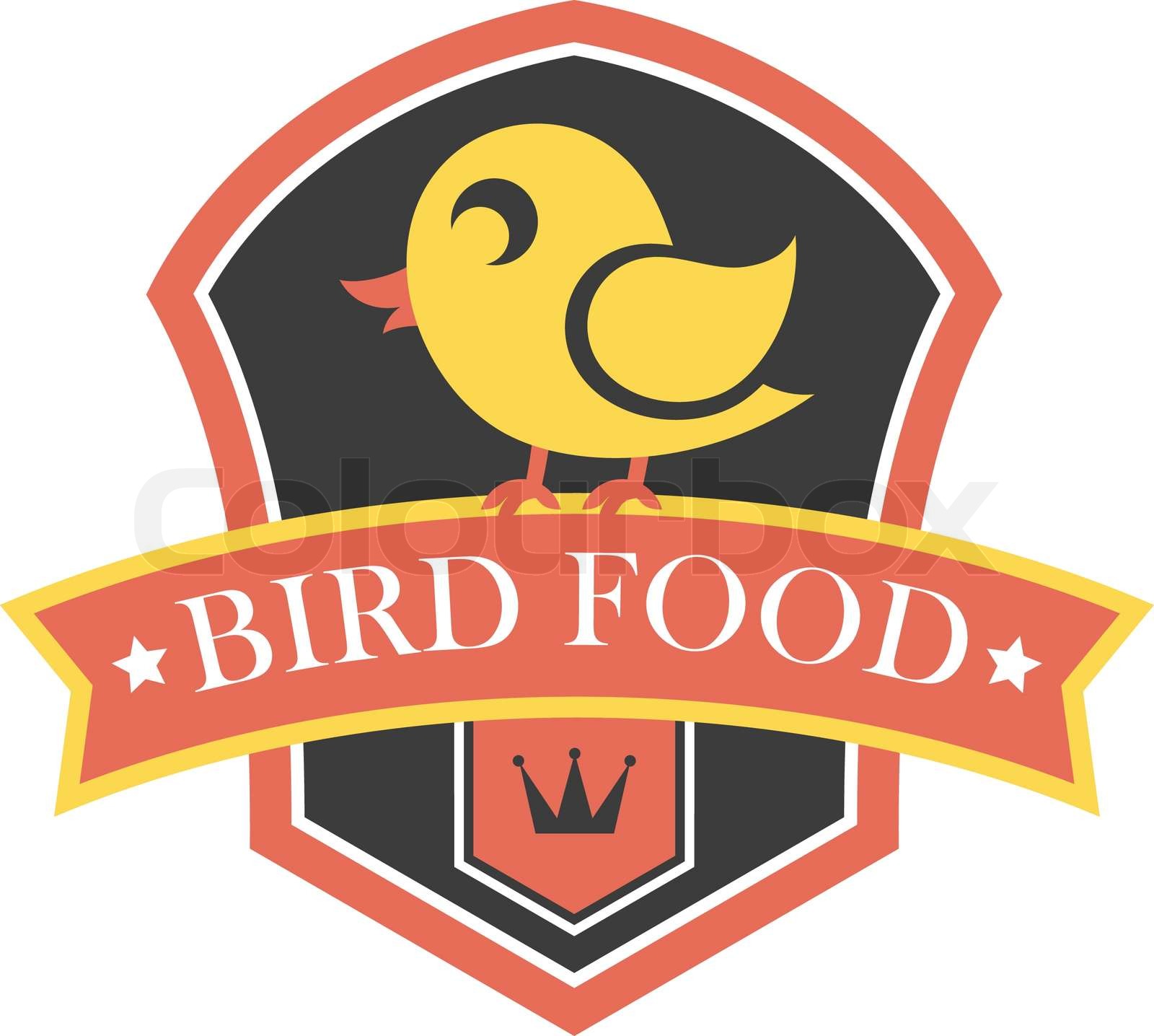 Bird food emblem | Stock vector | Colourbox