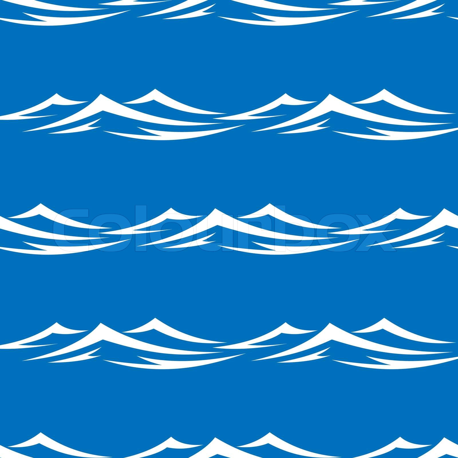Seamless pattern with sea waves | Stock vector | Colourbox