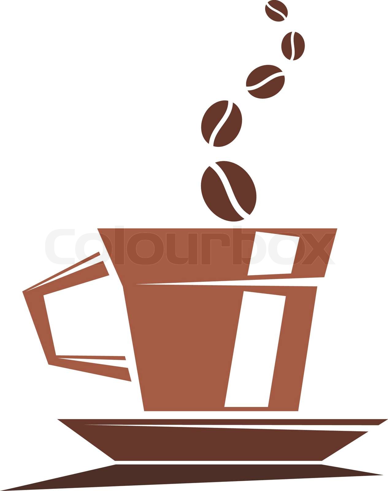 Strong cup of full roast coffee | Stock vector | Colourbox