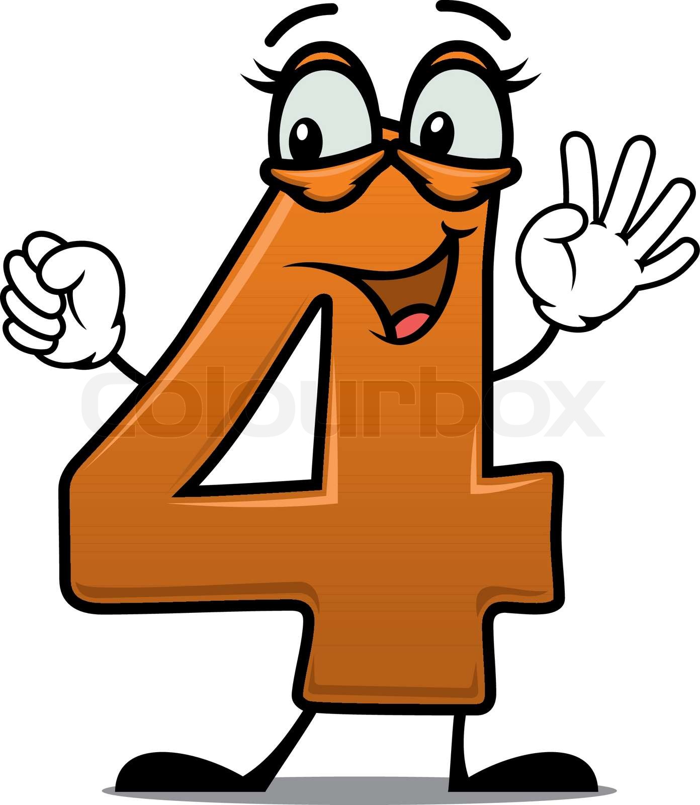 aufgeregt, glücklich Nummer 4 | Stock-Vektor | Colourbox