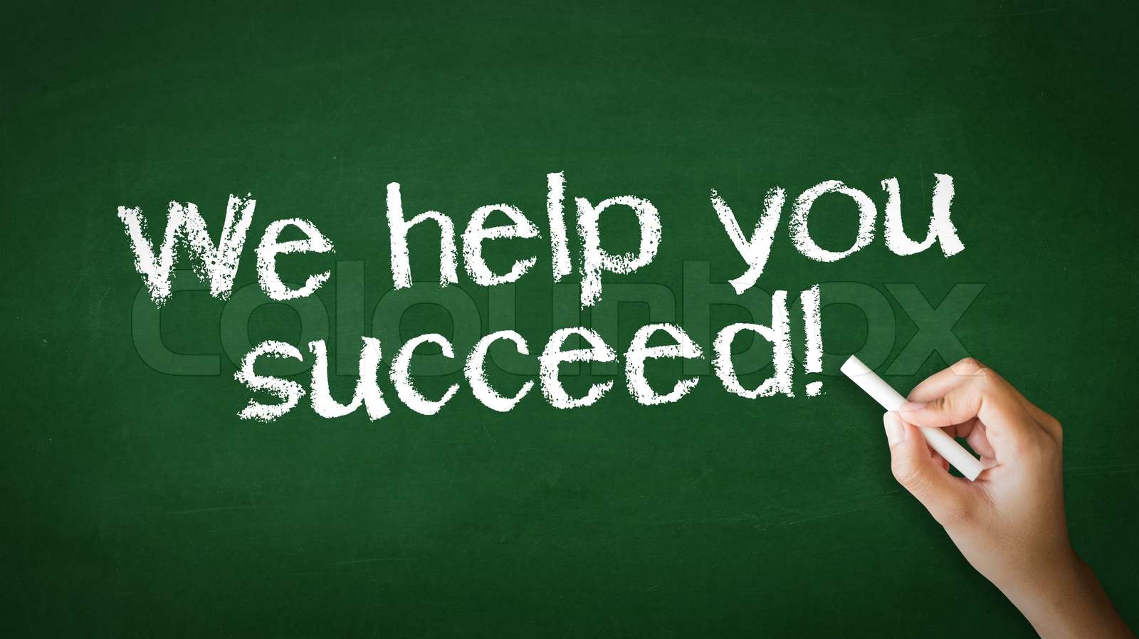 We help you succeed Chalk Illustration | Stock image | Colourbox