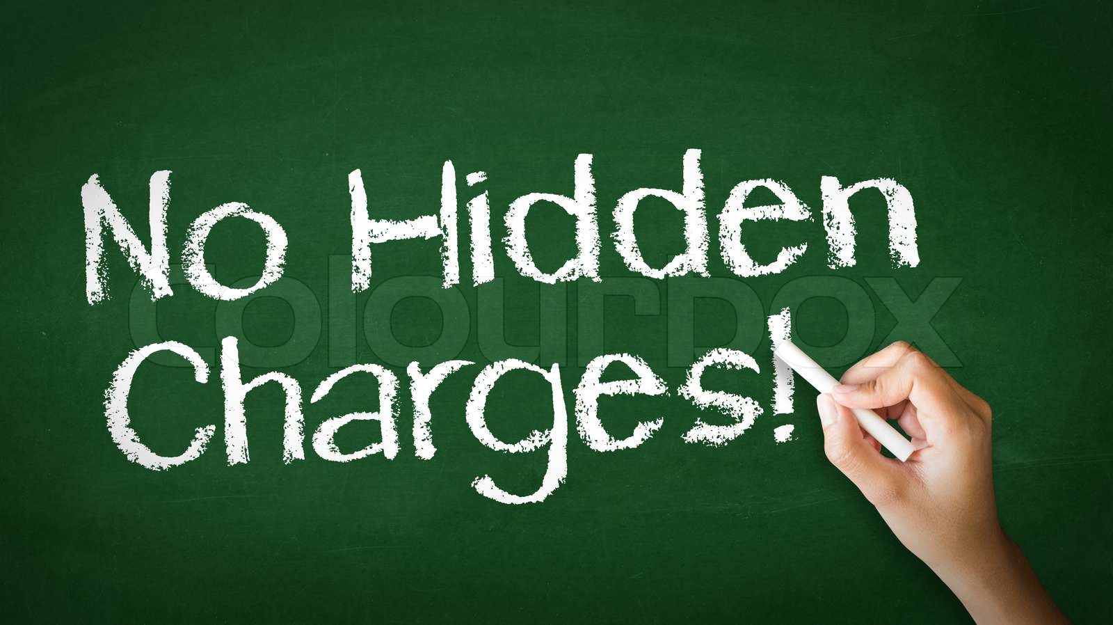 No Hidden Charges Chalk Illustration | Stock image | Colourbox