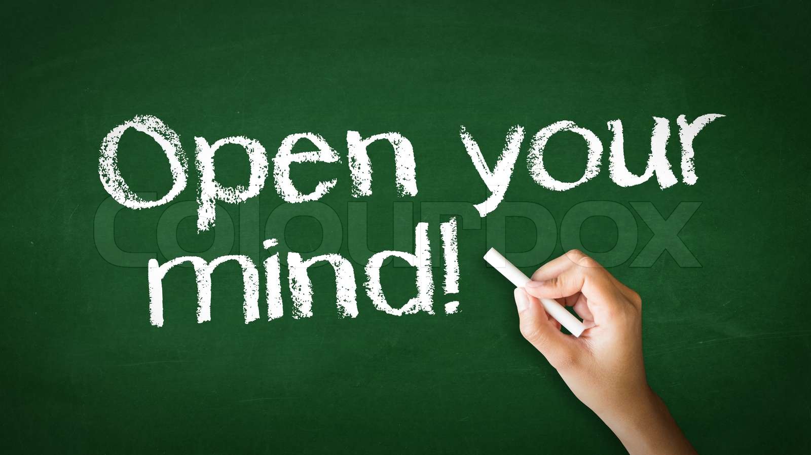 Open Your Mind Chalk Illustration | Stock image | Colourbox