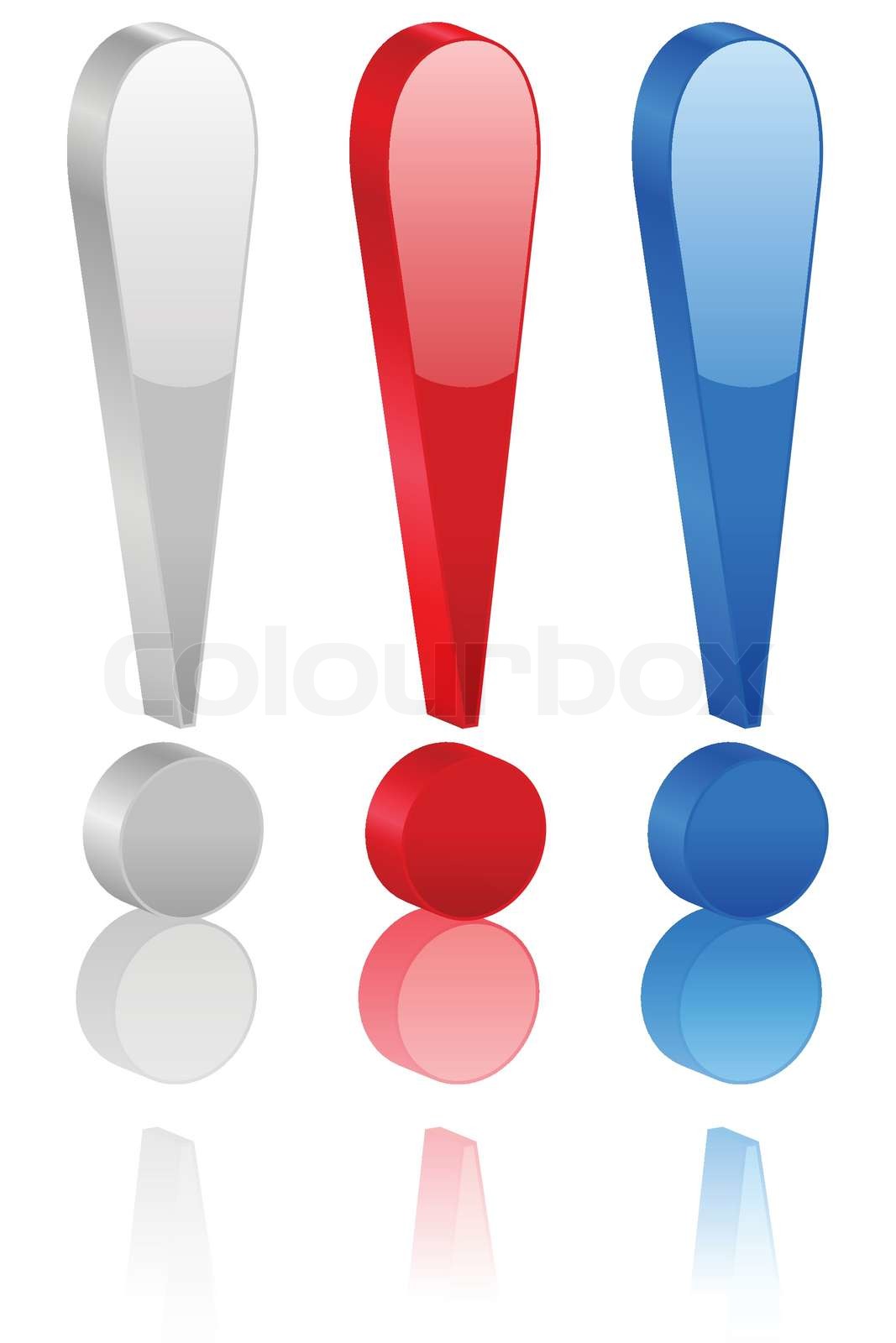 3D Ausrufezeichen-symbol | Stock-Vektor | Colourbox
