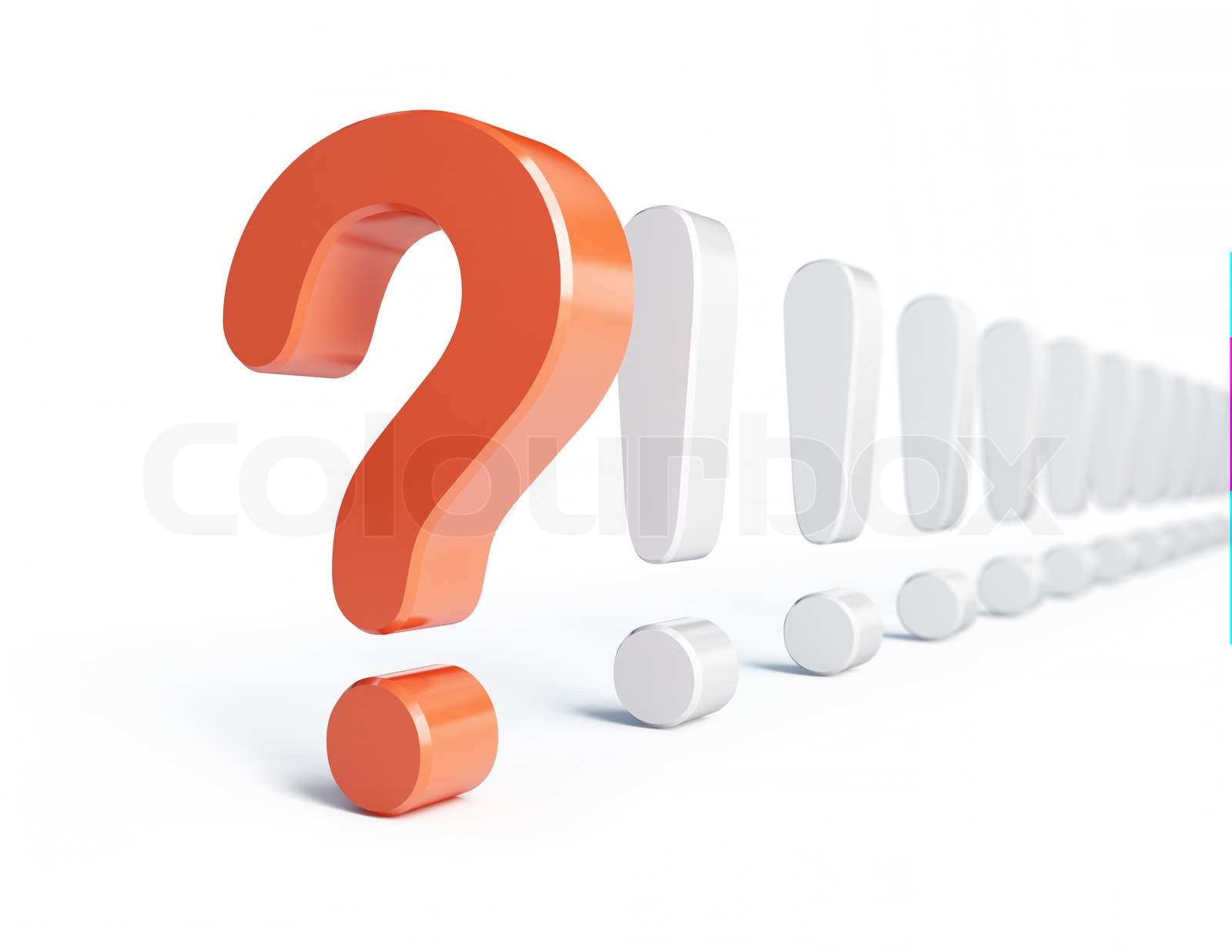 question mark and exclamation mark | Stock image | Colourbox
