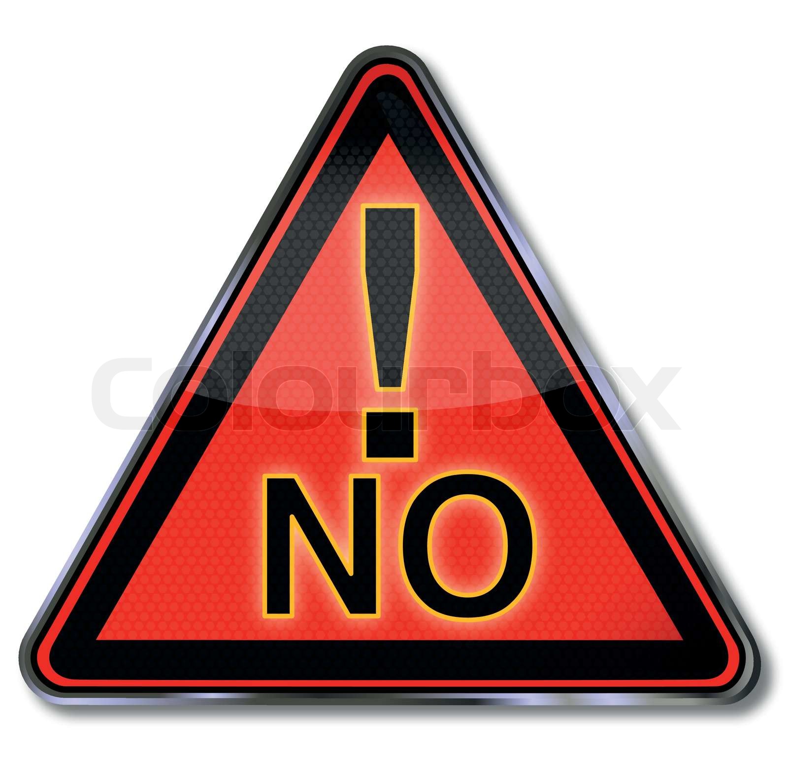 Rotes Schild mit einem großen Nein | Stock-Vektor | Colourbox