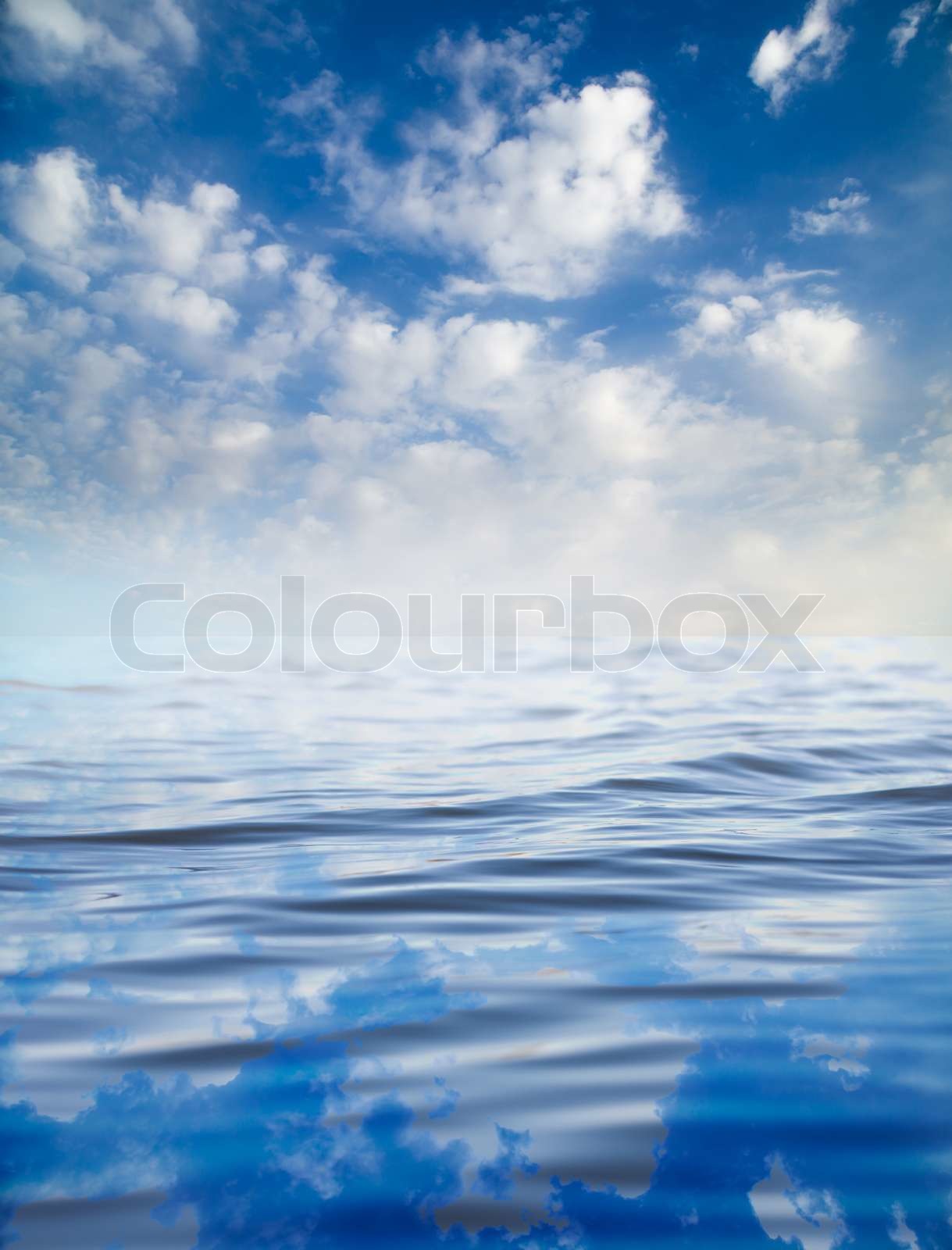 clouds with reflection on water | Stock image | Colourbox