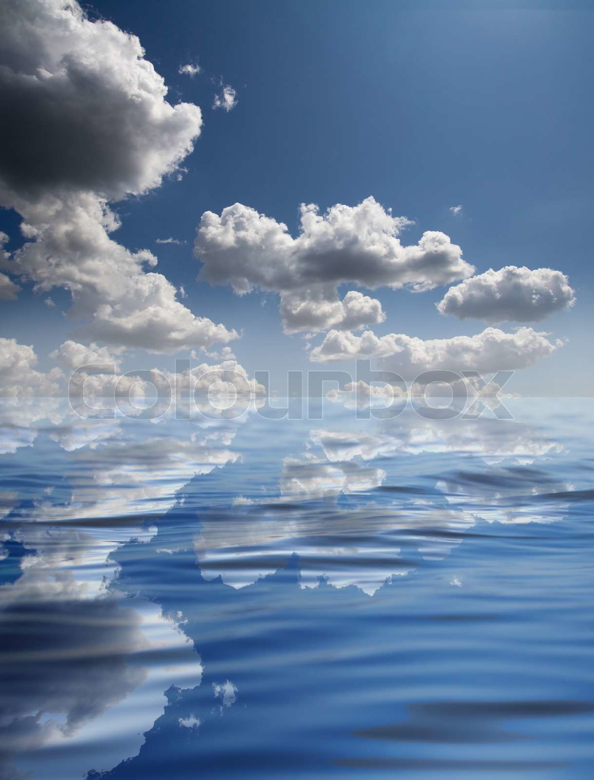 clouds with reflection on water | Stock image | Colourbox