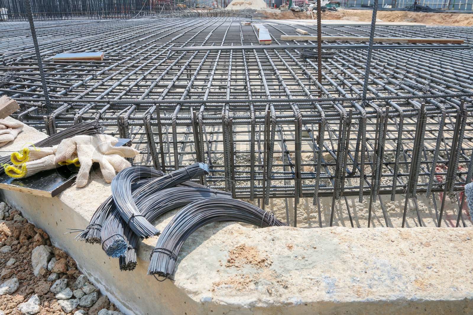Reinforce iron cage in a construction site | Stock image | Colourbox