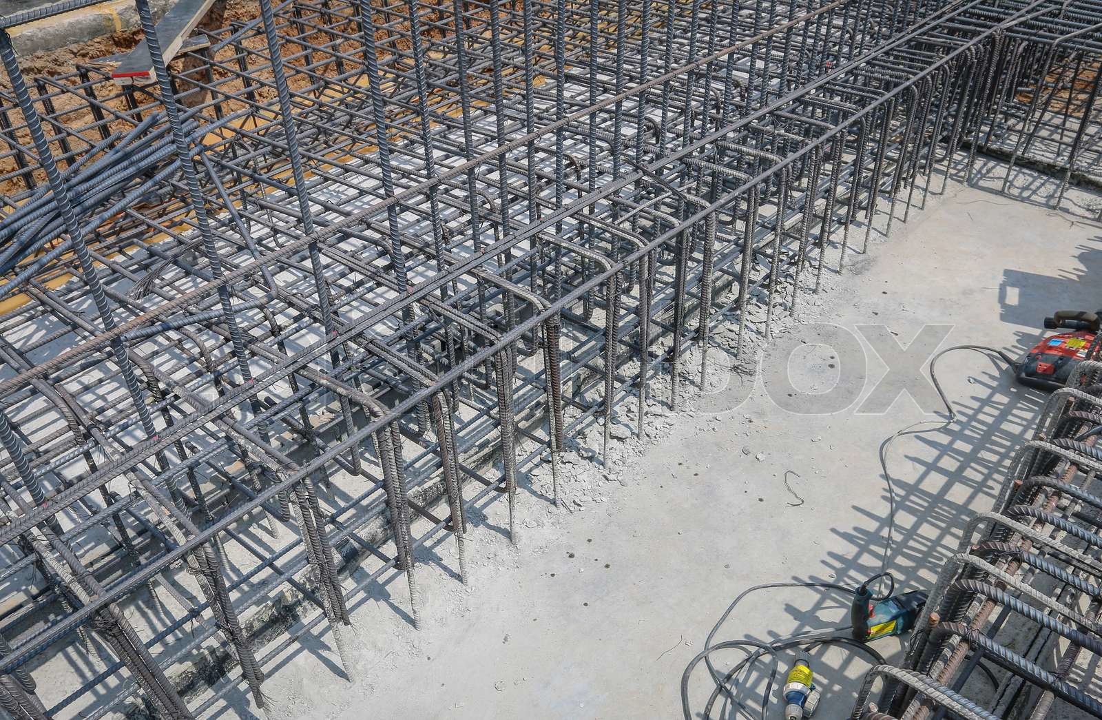 Reinforce iron cage in a construction site | Stock image | Colourbox