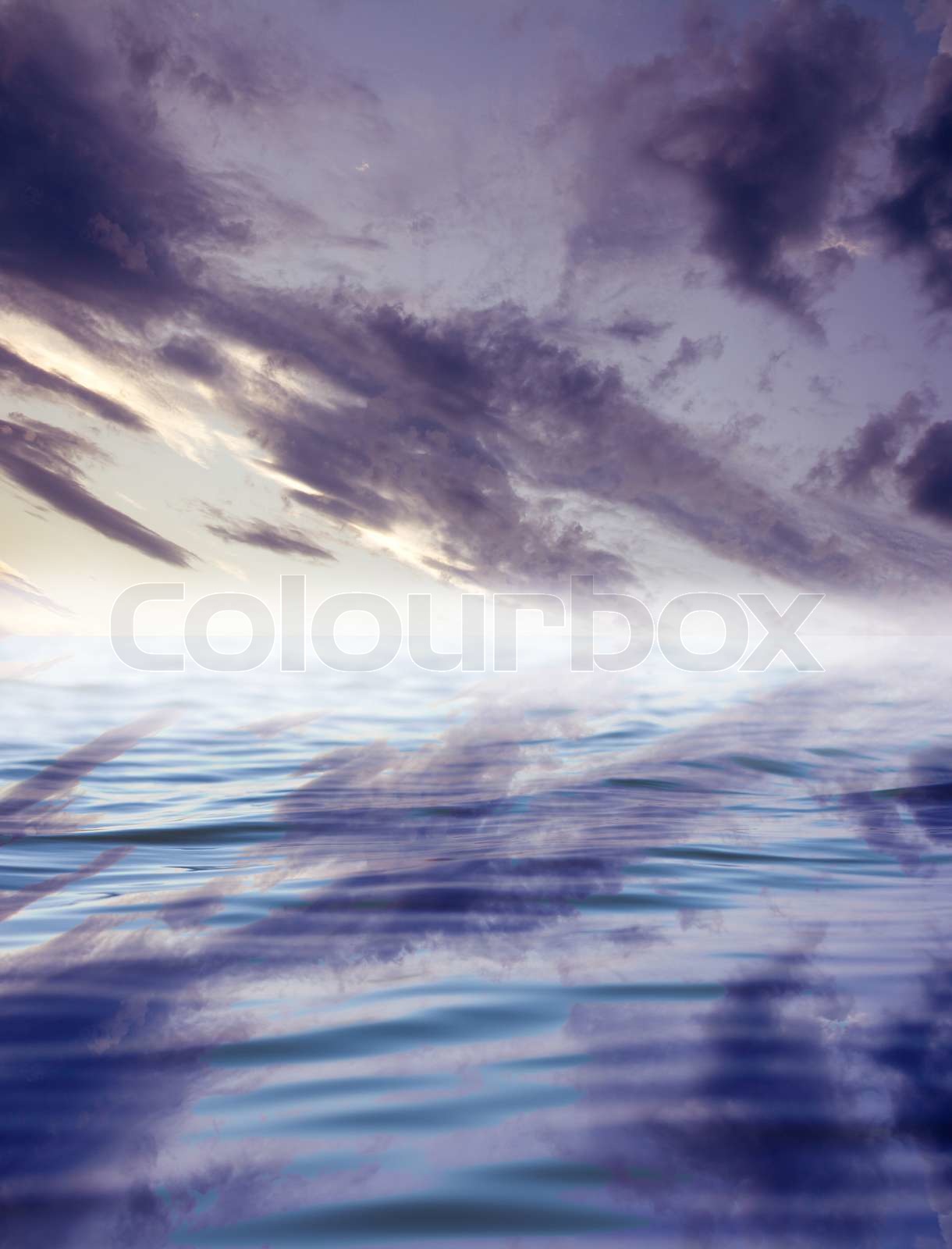 clouds with reflection on water | Stock image | Colourbox