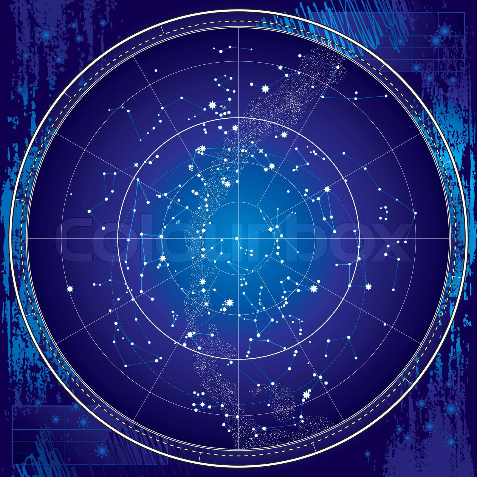 Celestial Map of The Night Sky | Stock vector | Colourbox