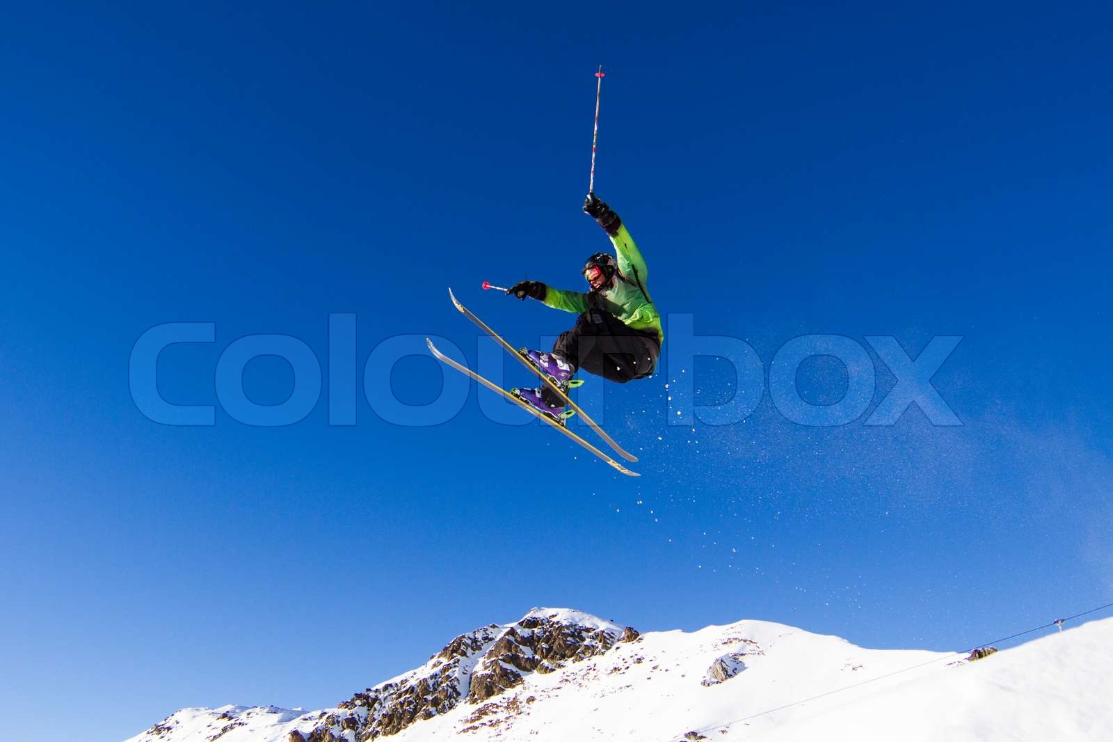Big air skier | Stock image | Colourbox