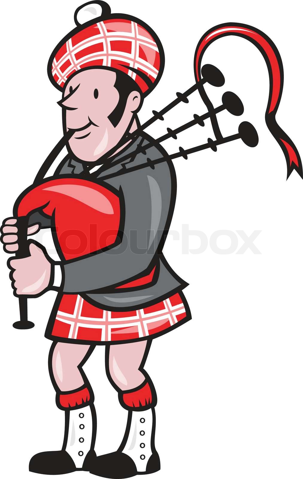 scotsman, kilt, kunst | Stock vektor | Colourbox