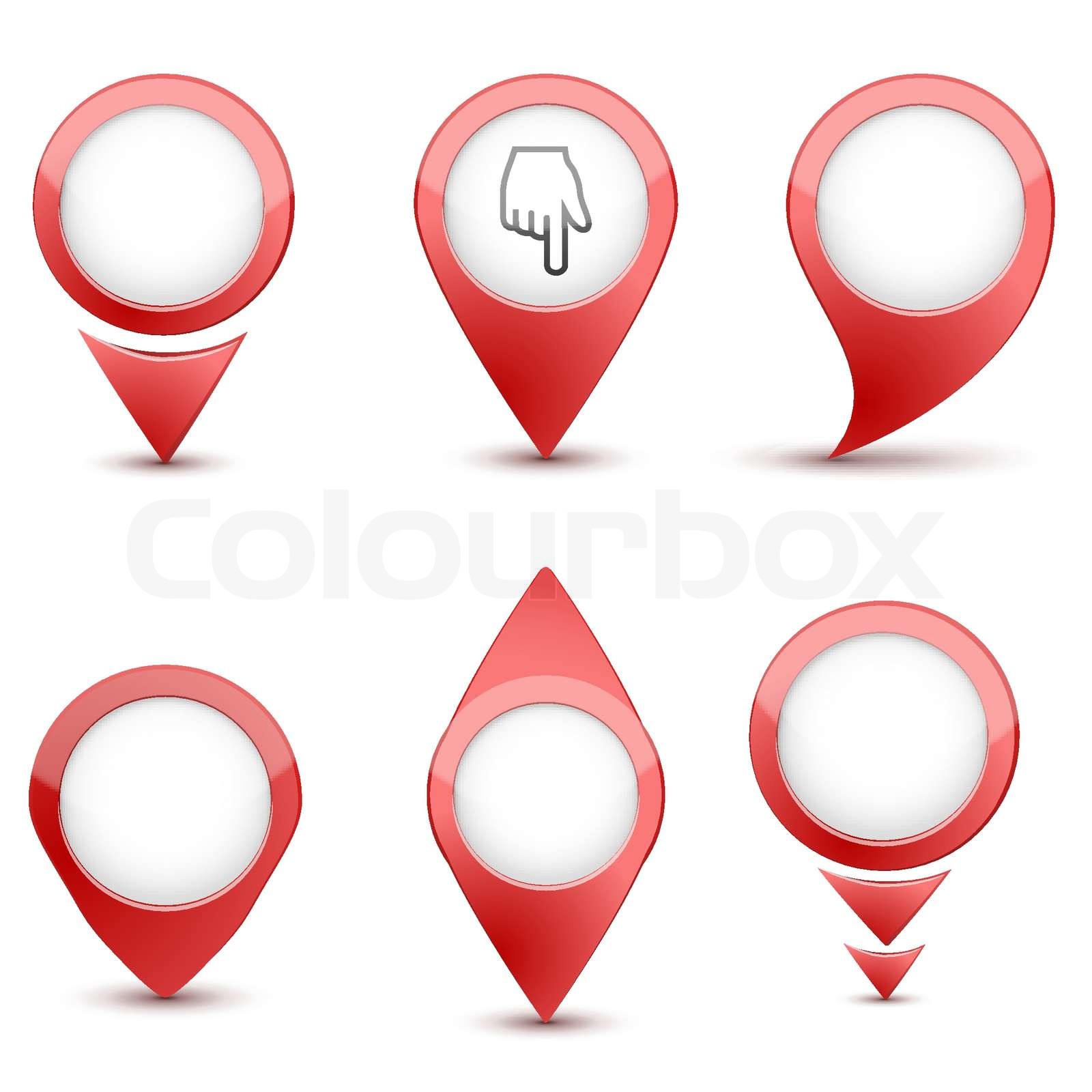 Zeiger Ziel für Karte | Stock-Vektor | Colourbox