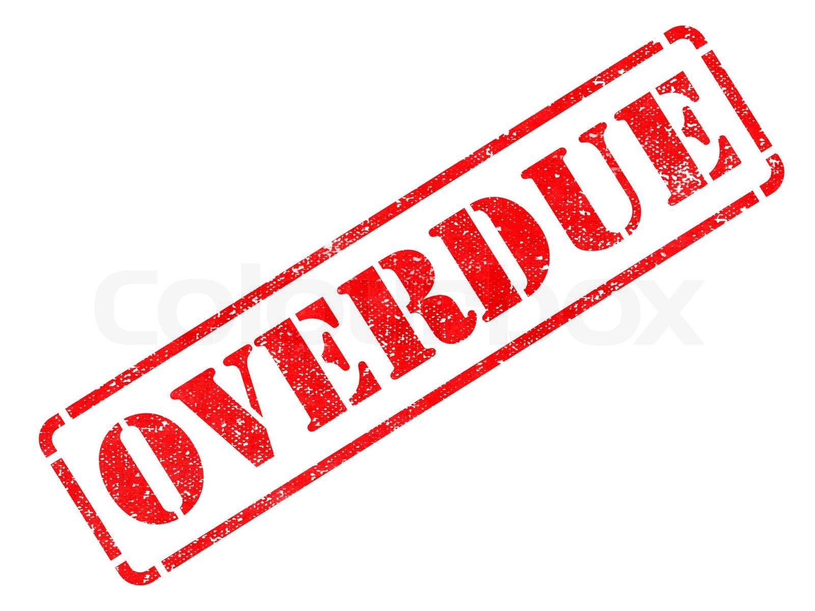 Overdue - Inscription on Red Rubber Stamp. | Stock image | Colourbox