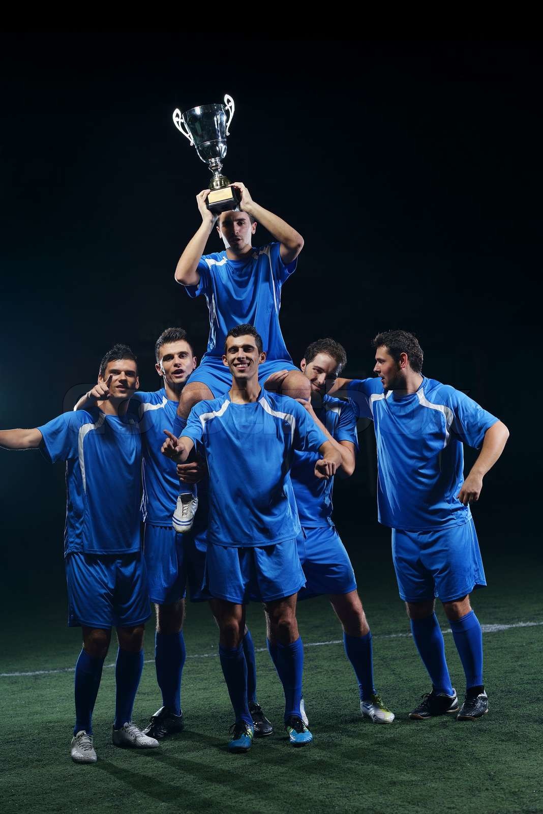 soccer players celebrating victory | Stock image | Colourbox