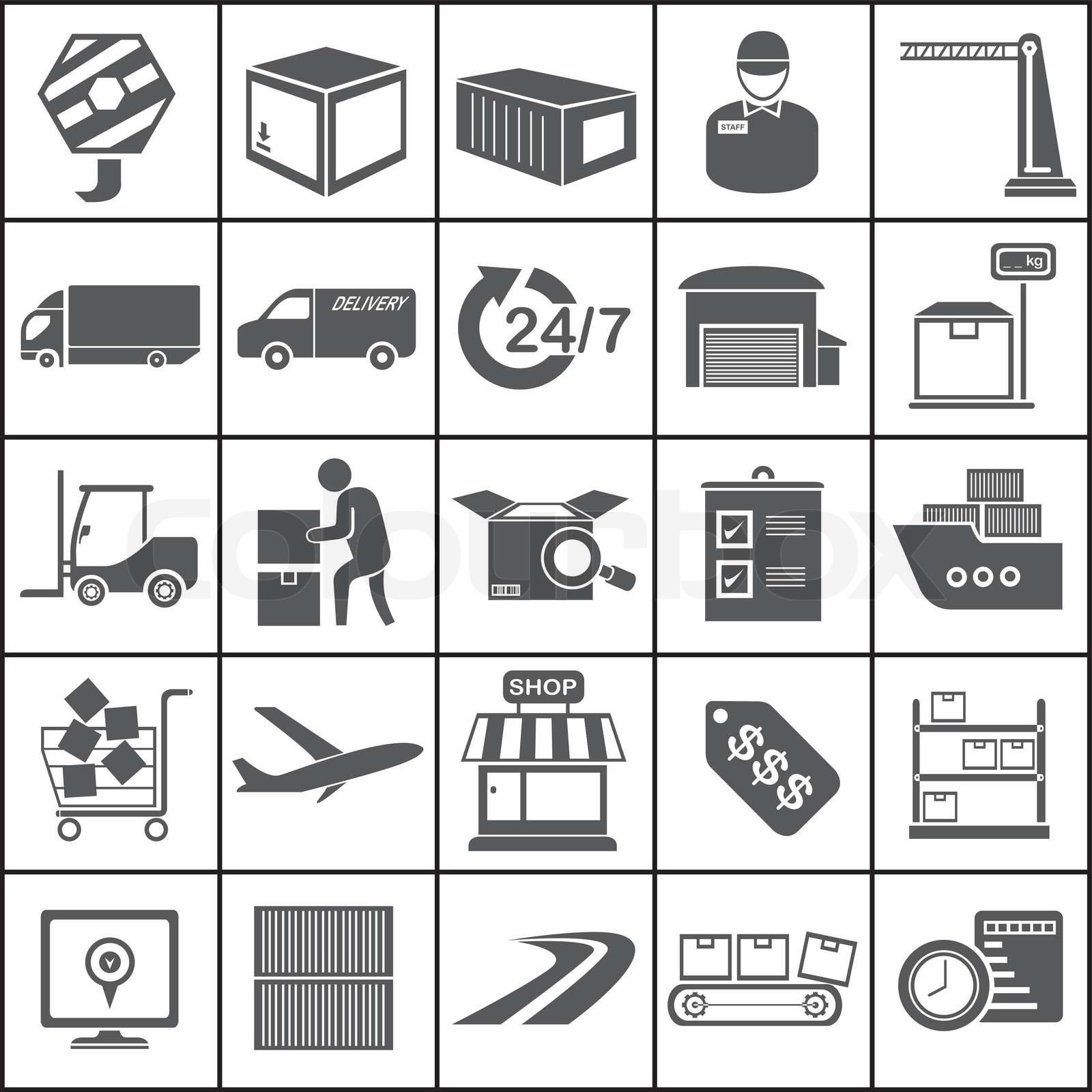 logistic icons | Stock vector | Colourbox