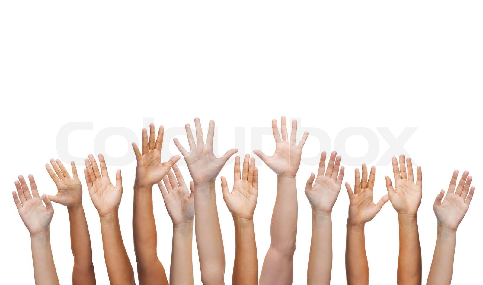 human hands waving hands | Stock image | Colourbox