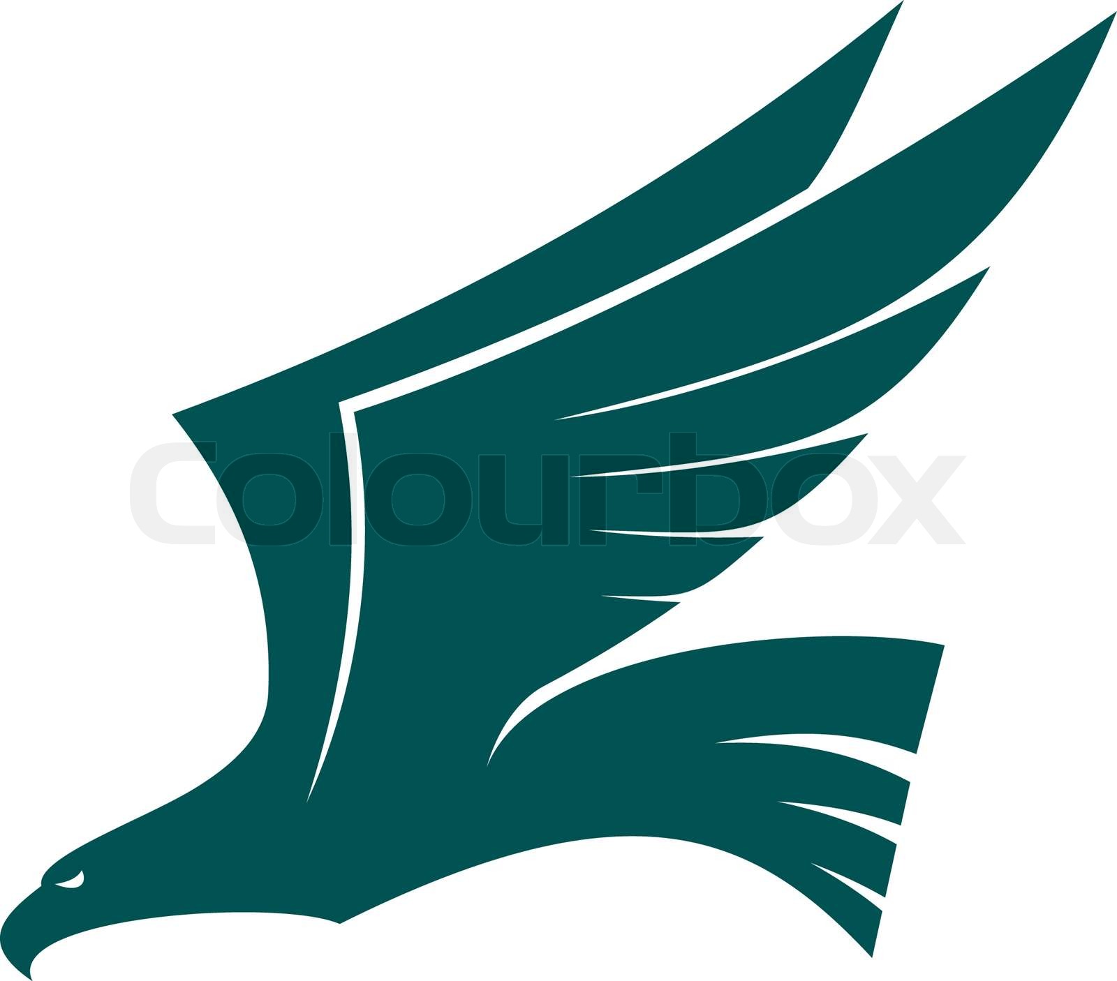 Majestic flying falcon bird | Stock vector | Colourbox