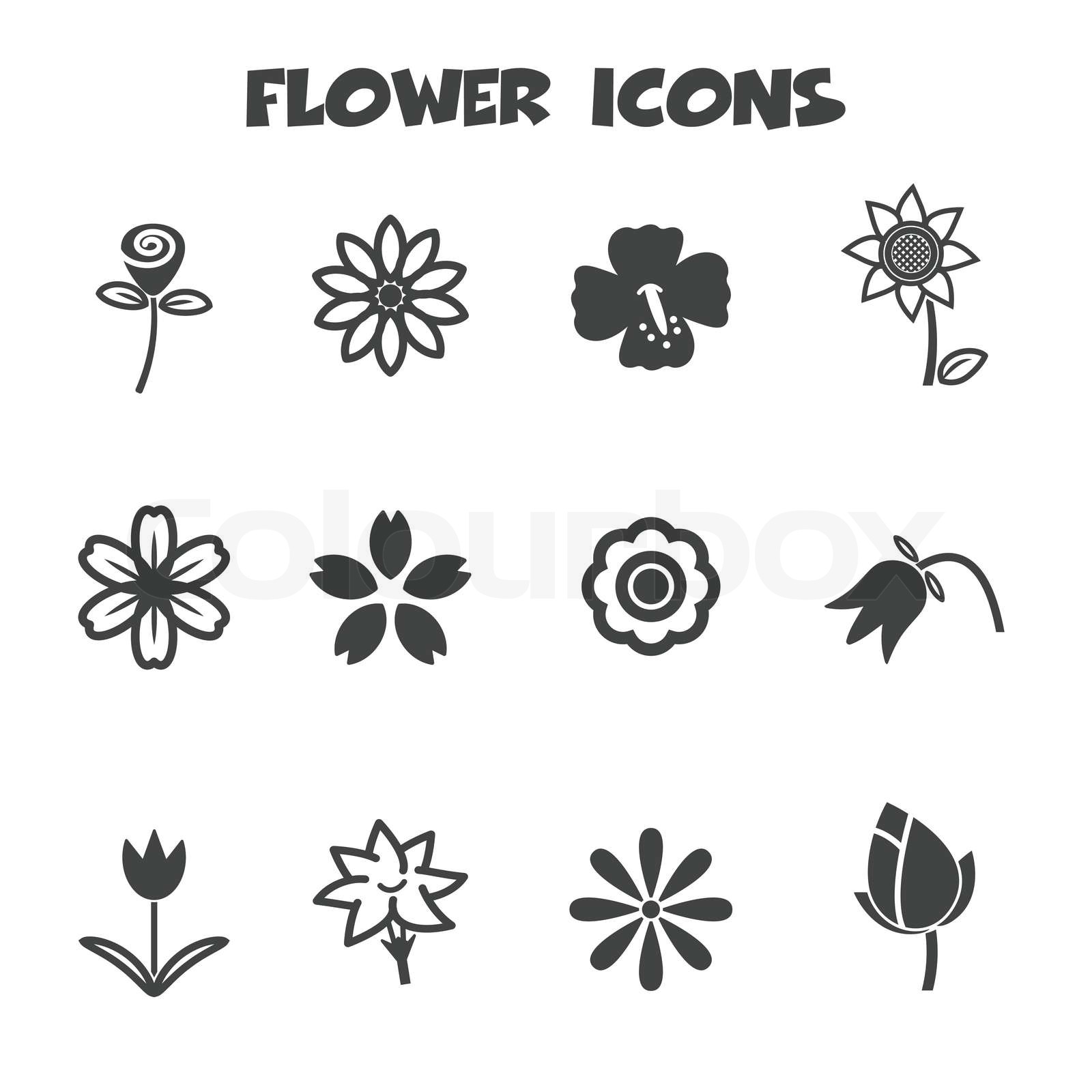 flower icons | Stock vector | Colourbox
