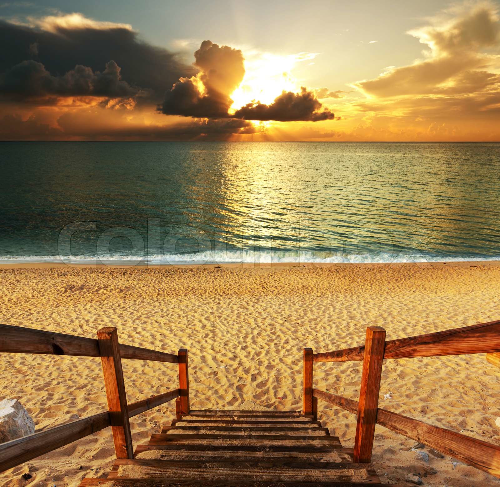 Boardwalk on beach | Stock image | Colourbox