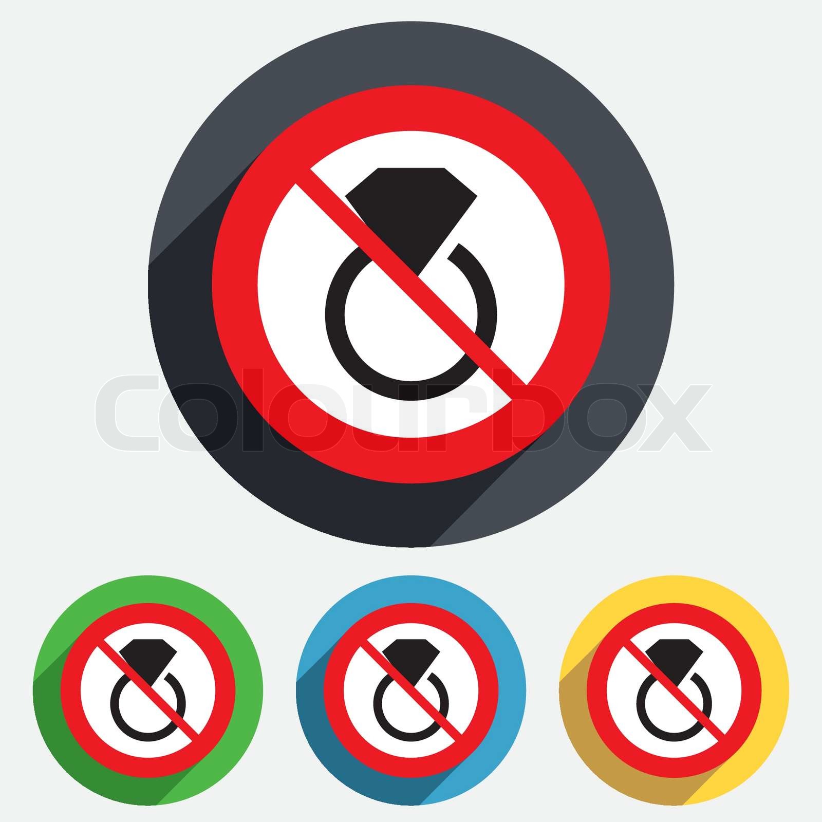 kein Schmuck-Schild-Symbol. Ring mit Diamant-Symbol. | Stock-Vektor ...