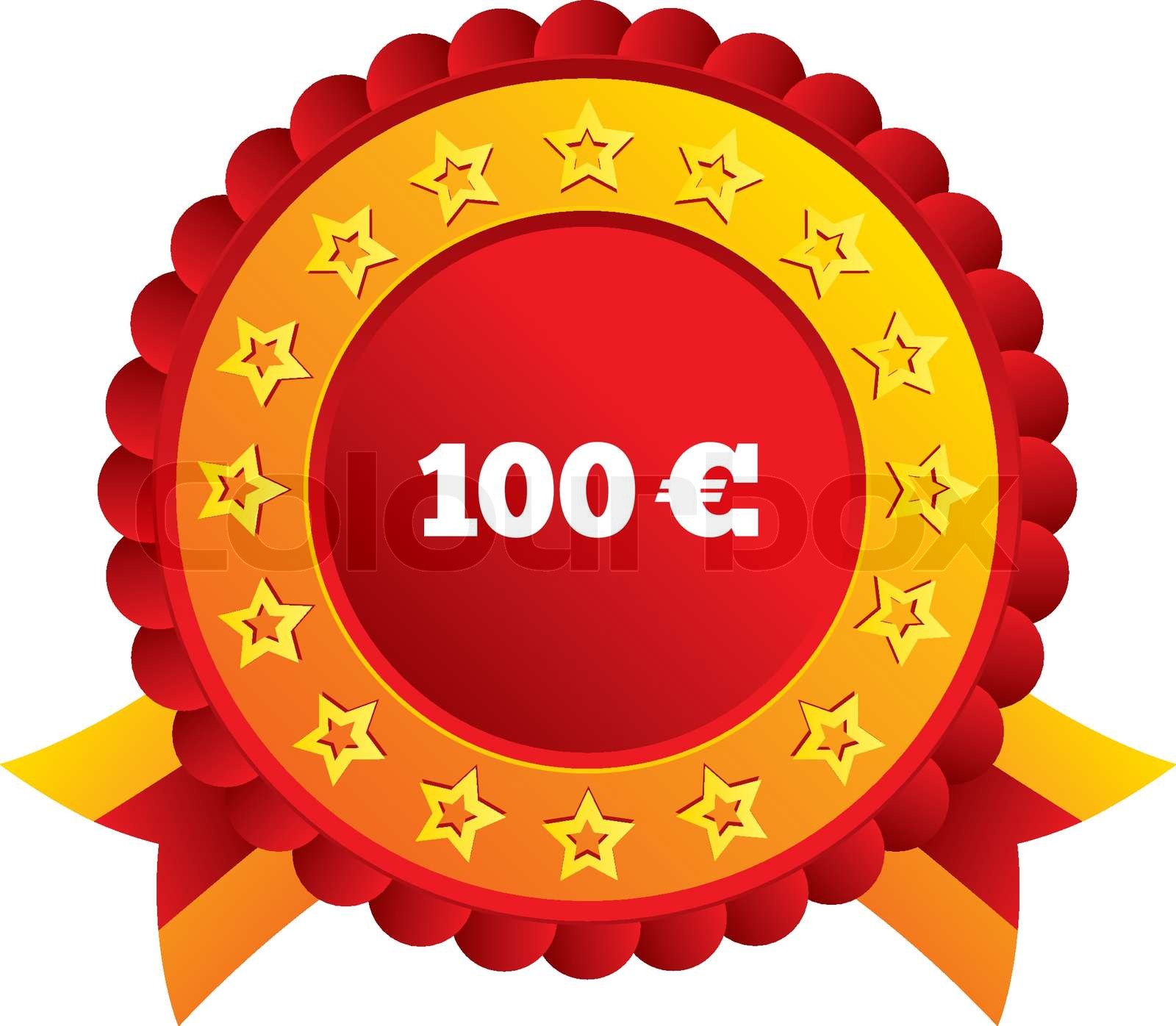 100 Euro sign icon. EUR currency symbol. | Stock vector | Colourbox