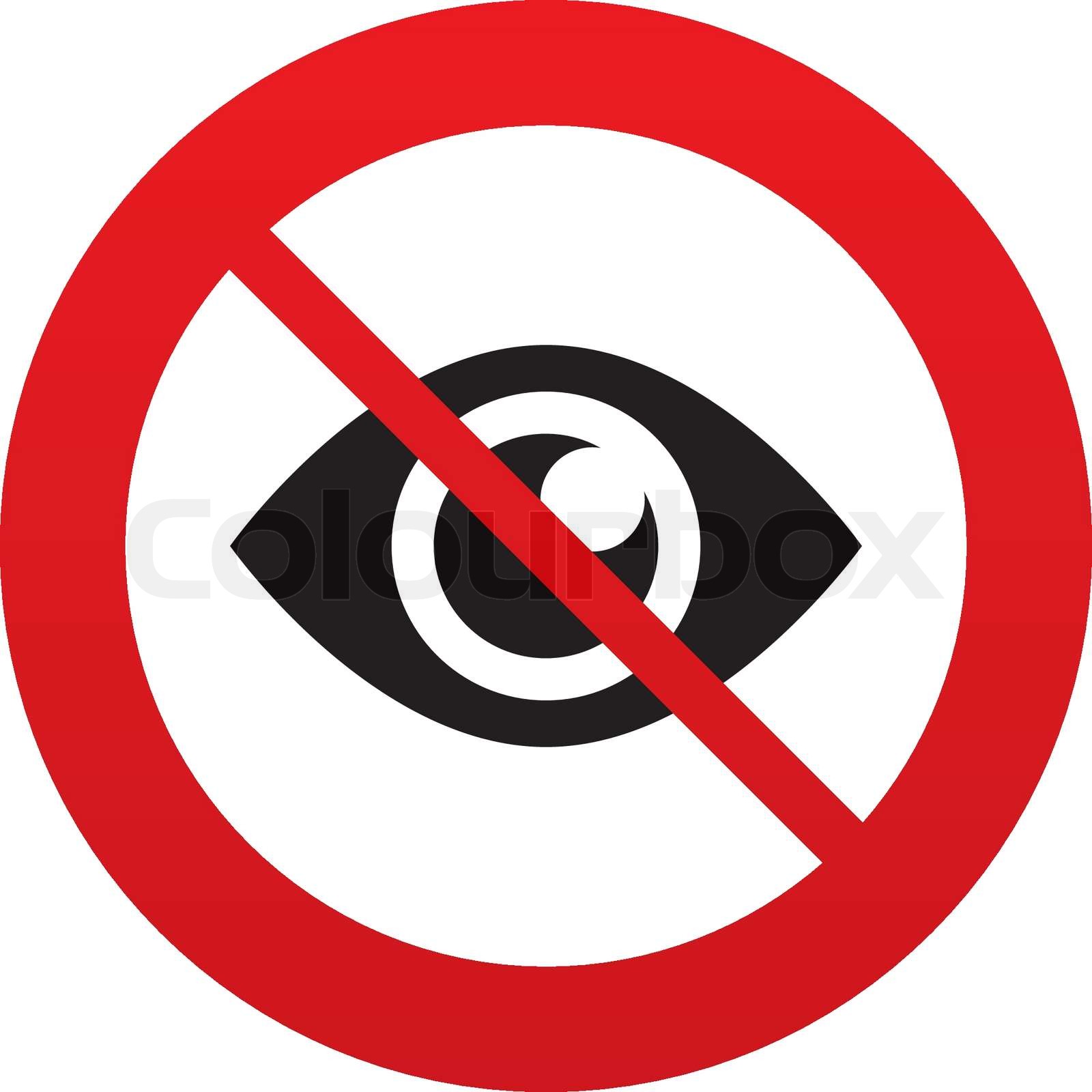 No look. Eye sign icon. Publish content button. | Stock vector | Colourbox
