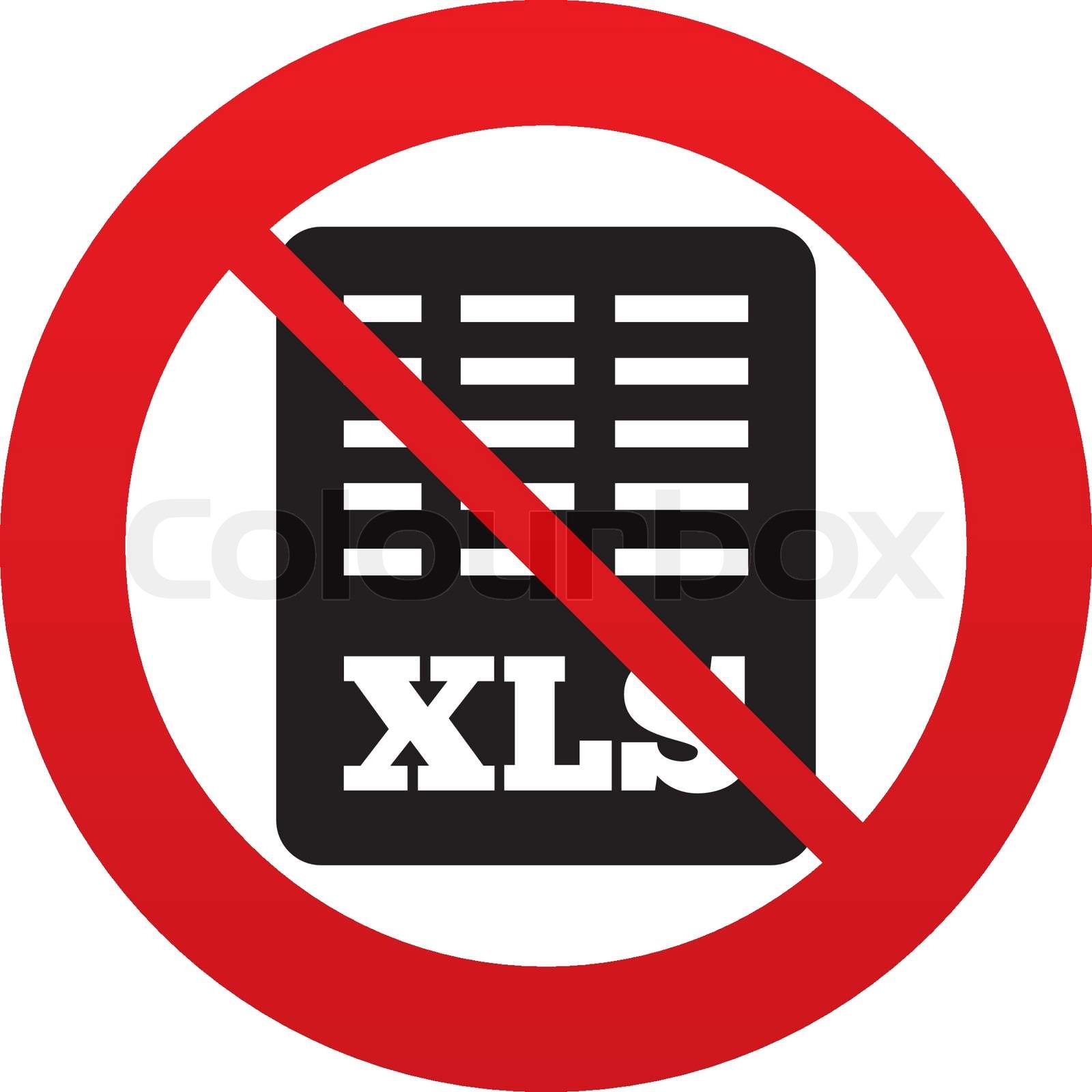 keine Excel-Datei-Dokument-Symbol. Download Xls-Button. | Stock-Vektor ...