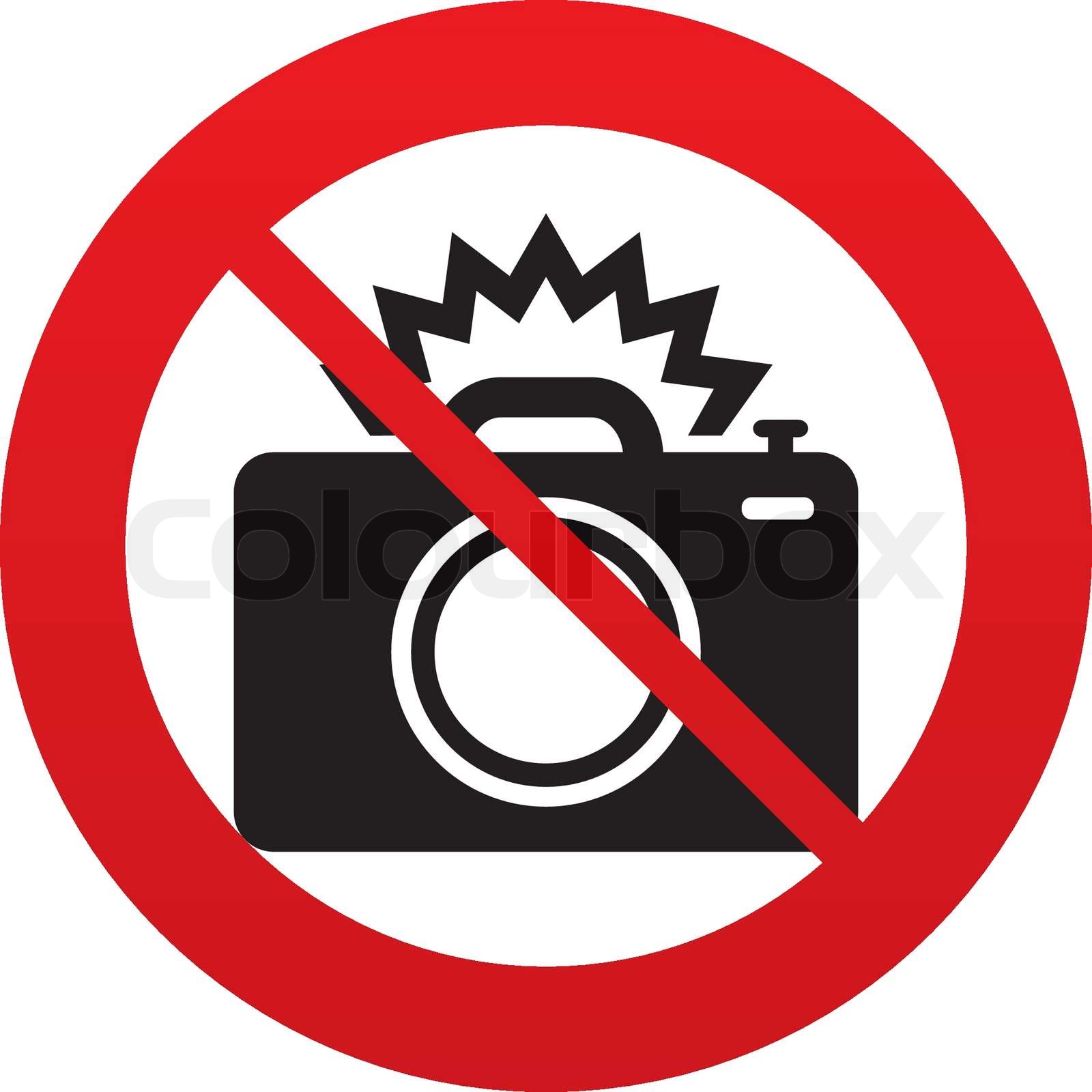 kein Foto Kamera Zeichen Symbol. Foto-Blitz-Symbol. | Stock-Vektor ...