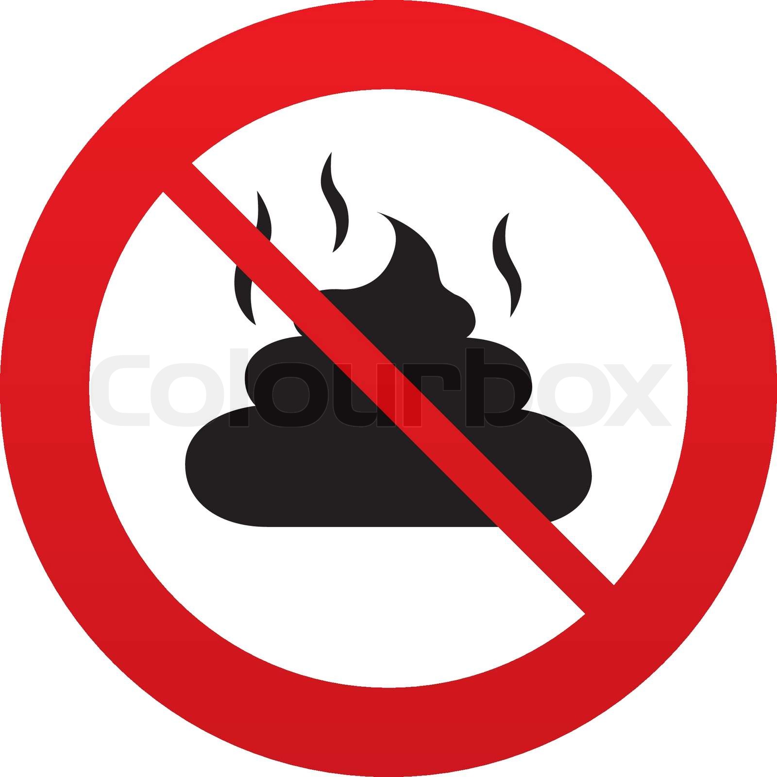 No Shit sign icon. Clean up after pets symbol. | Stock vector | Colourbox