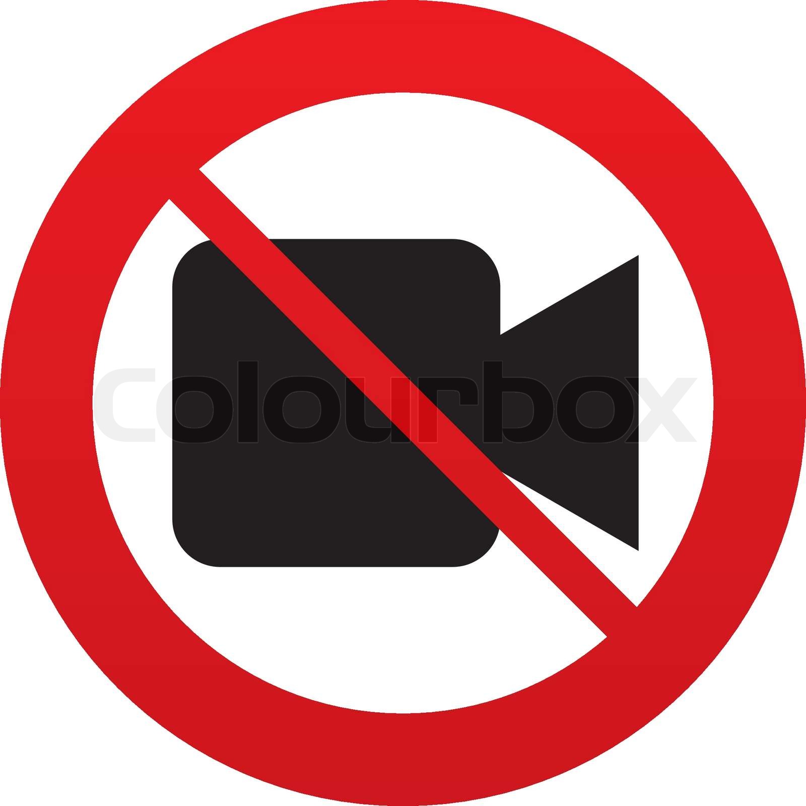 Don`t shoot video. Video camera sign icon. | Stock vector | Colourbox