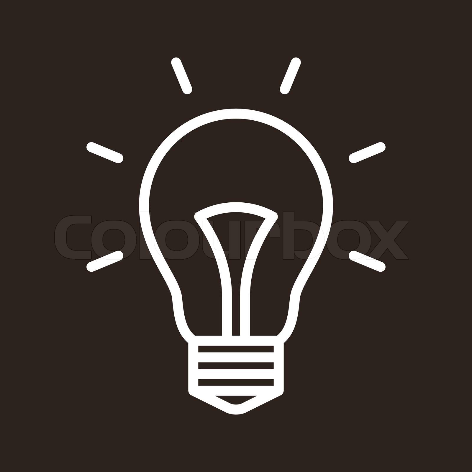 Bulb symbol | Stock vector | Colourbox