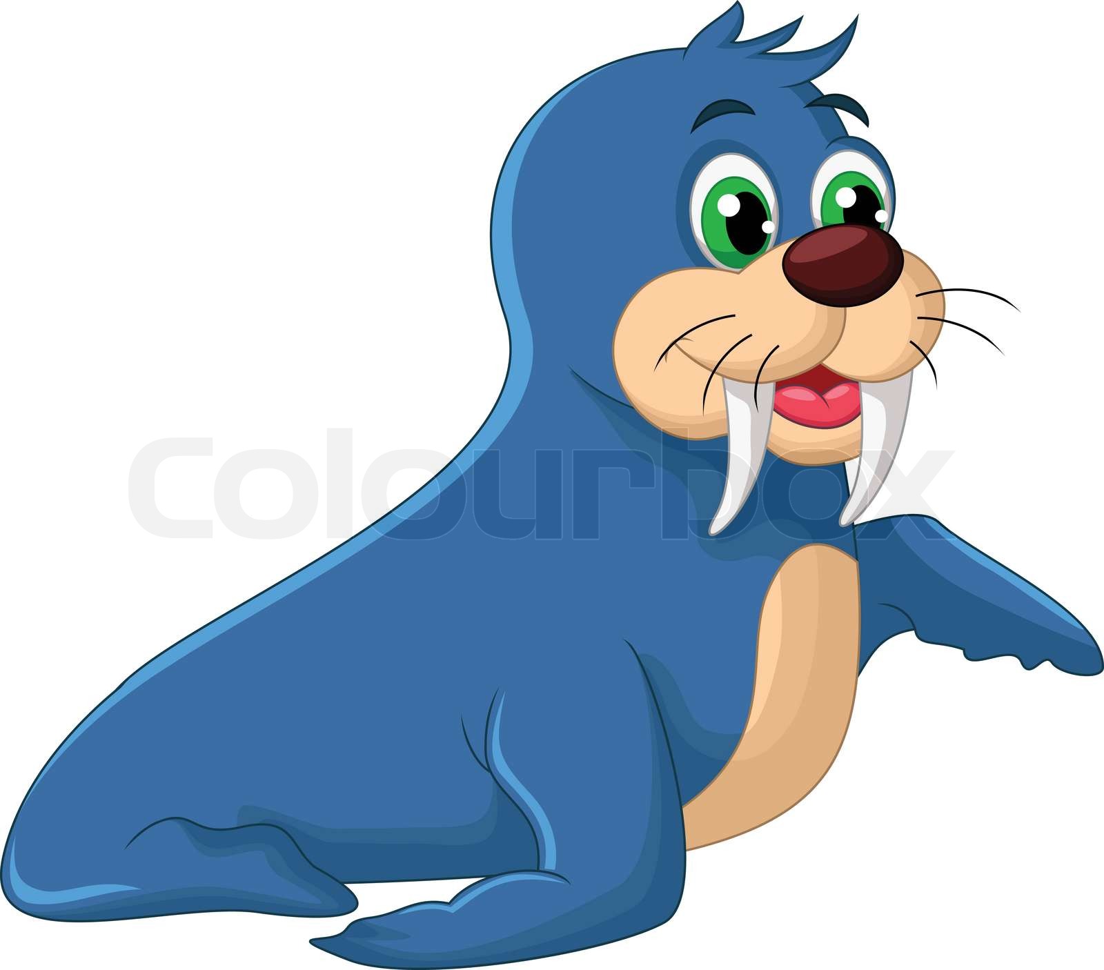 cute Cartoon walrus | Stock vector | Colourbox