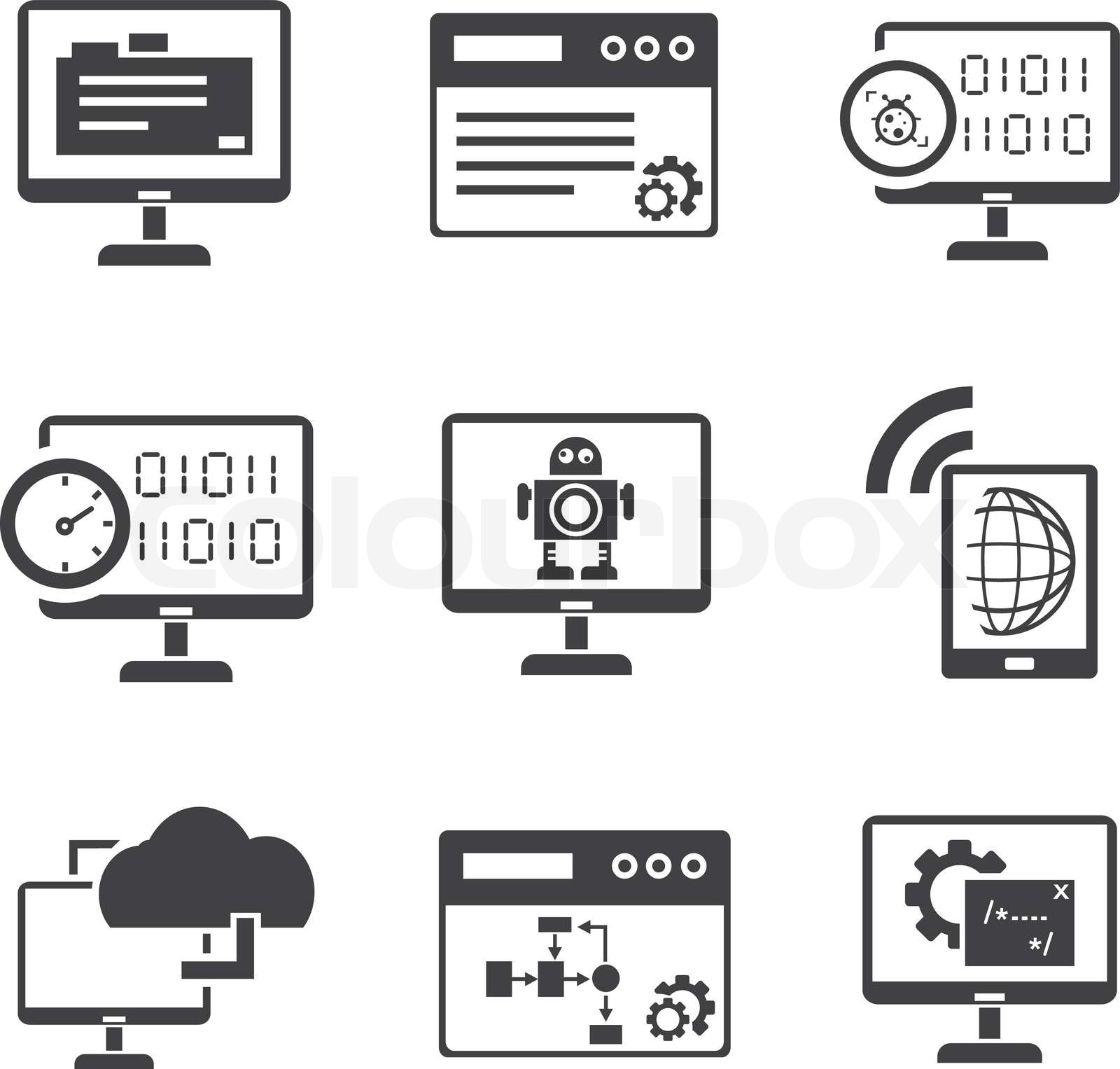 Programmierung Symbole | Stock-Vektor | Colourbox