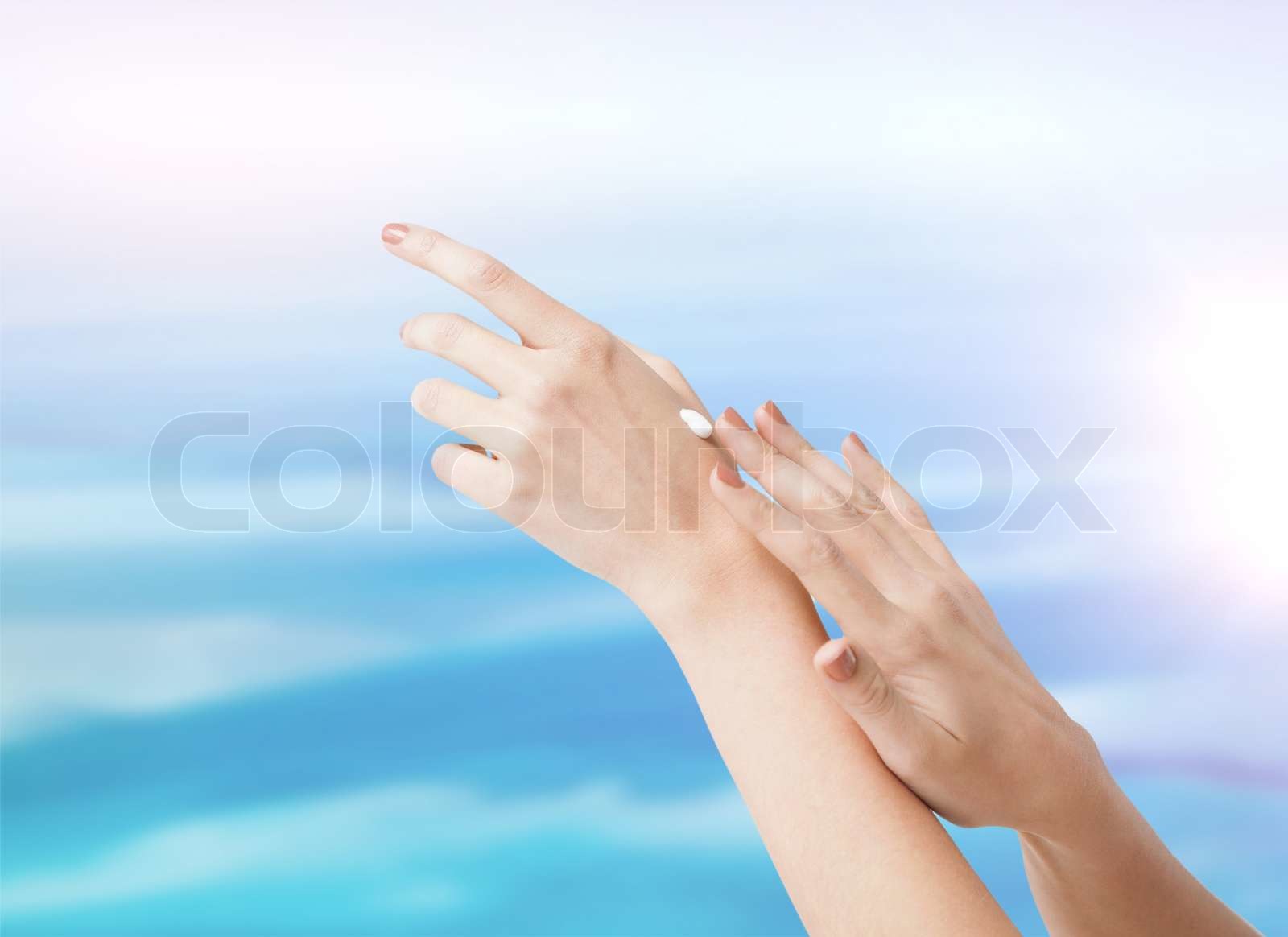female soft skin hands | Stock image | Colourbox