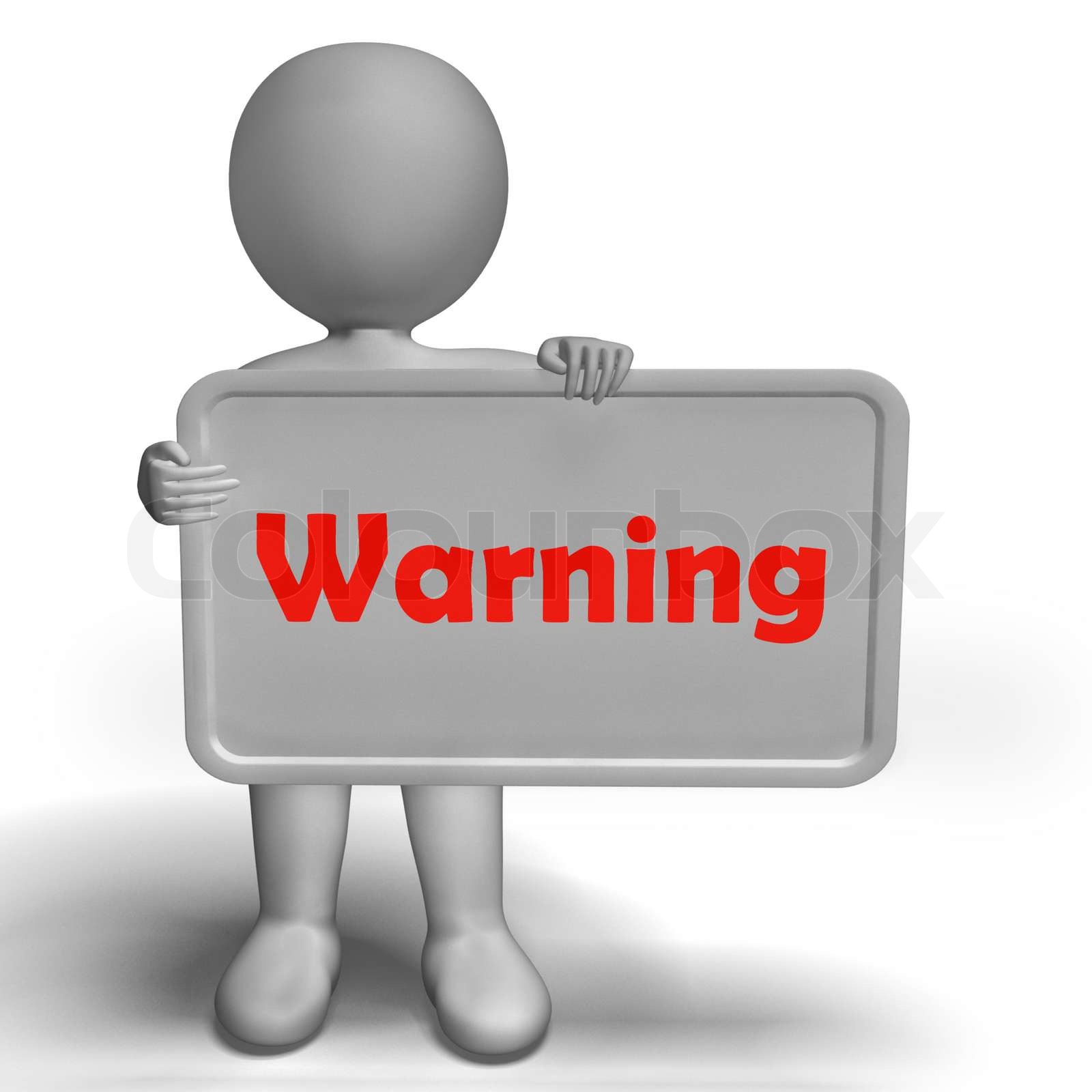 Warning Sign Shows Dangerous And Be Careful | Stock image | Colourbox