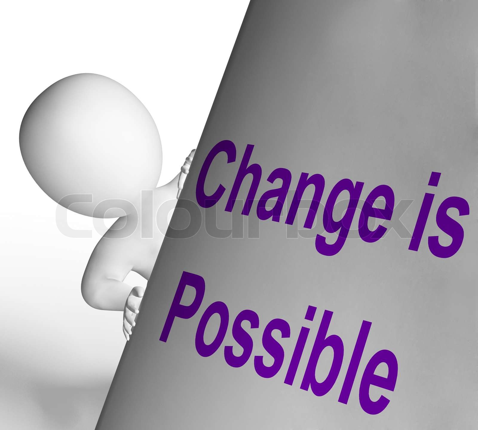 Change Is Possible Sign Means Reforming And Improving | Stock image ...