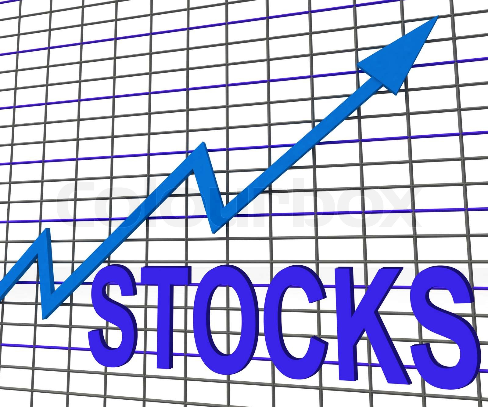 Stocks Chart Graph Shows Increase Investment Earnings | Stock image ...
