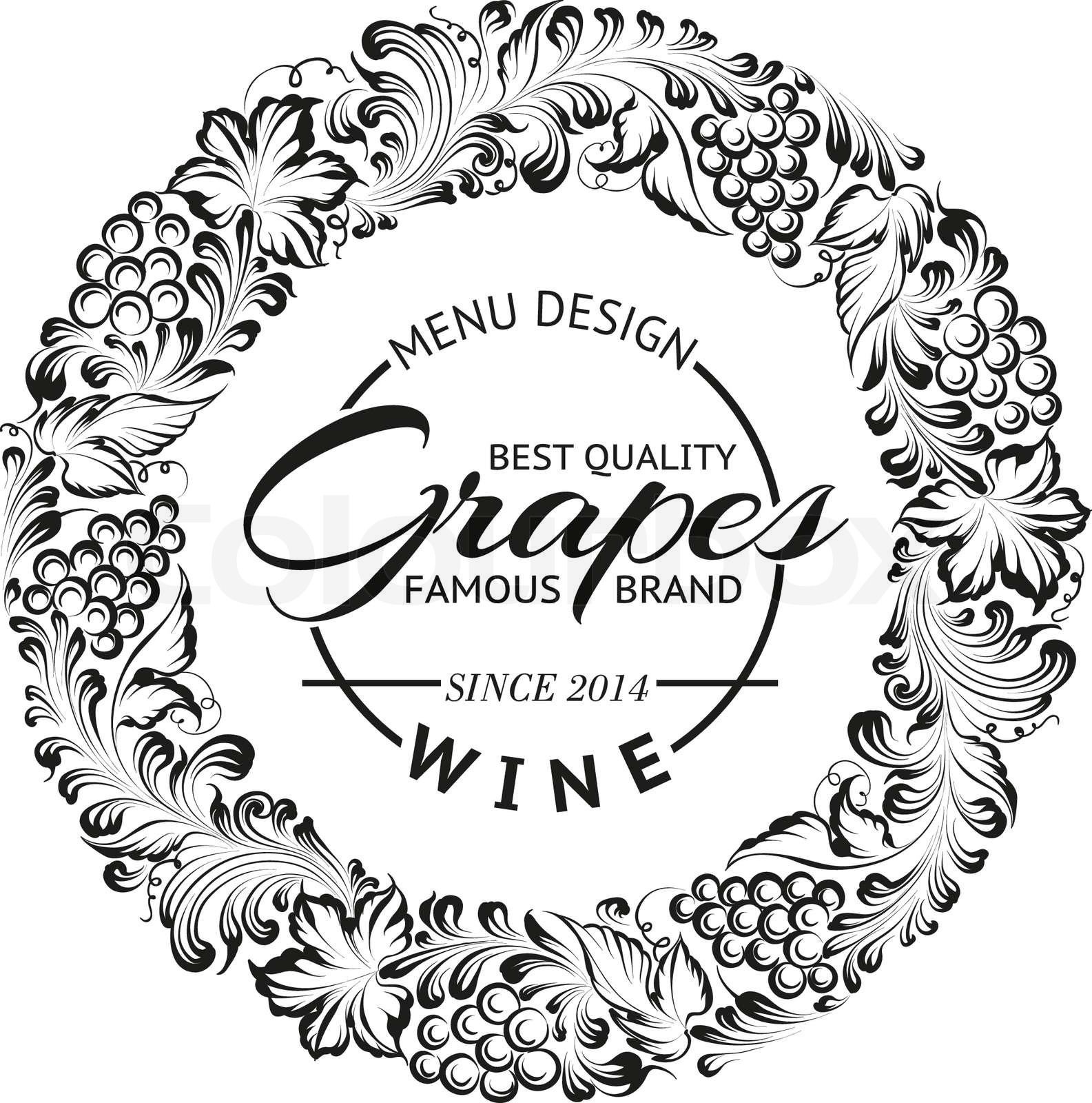 wein, rahmen, abstrakt | Stock-Vektor | Colourbox