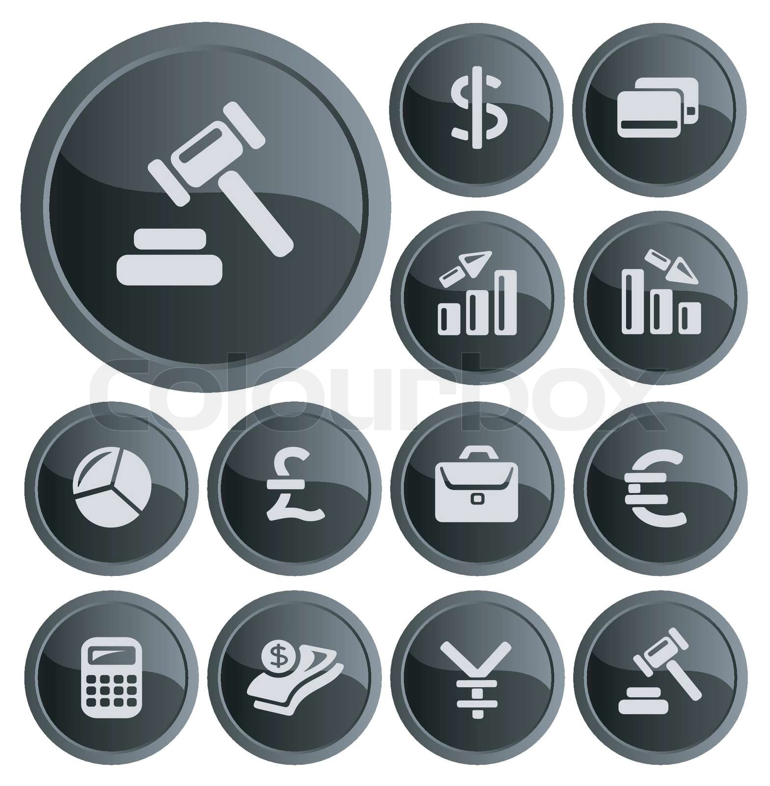 Finance buttons | Stock vector | Colourbox