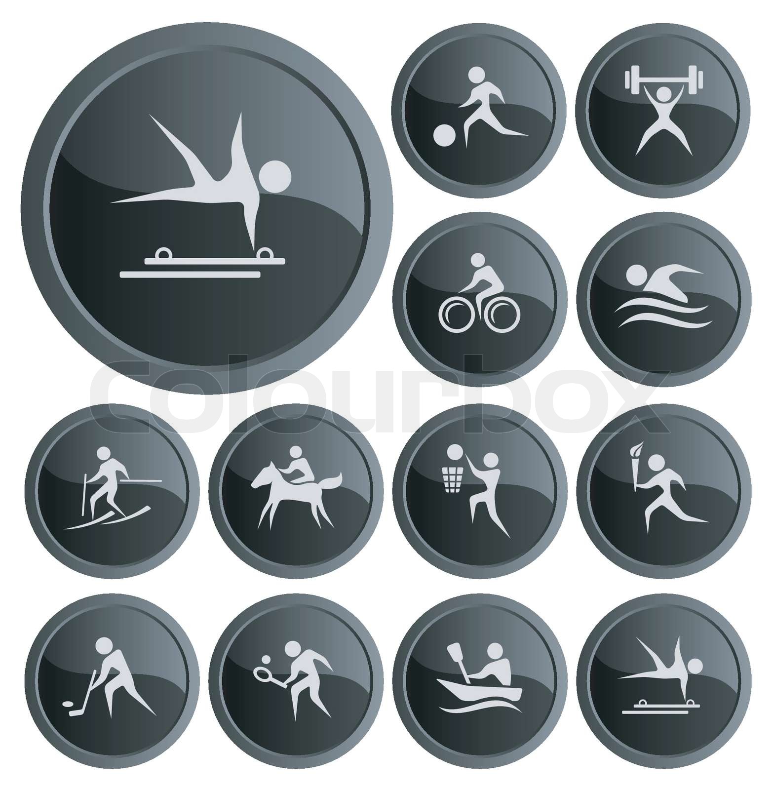 Sport buttons | Stock vector | Colourbox