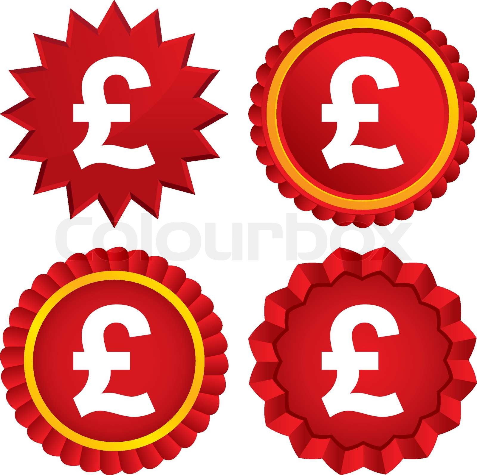 Pfund-Zeichen-Symbol. GBP Währungssymbol. | Stock-Vektor | Colourbox