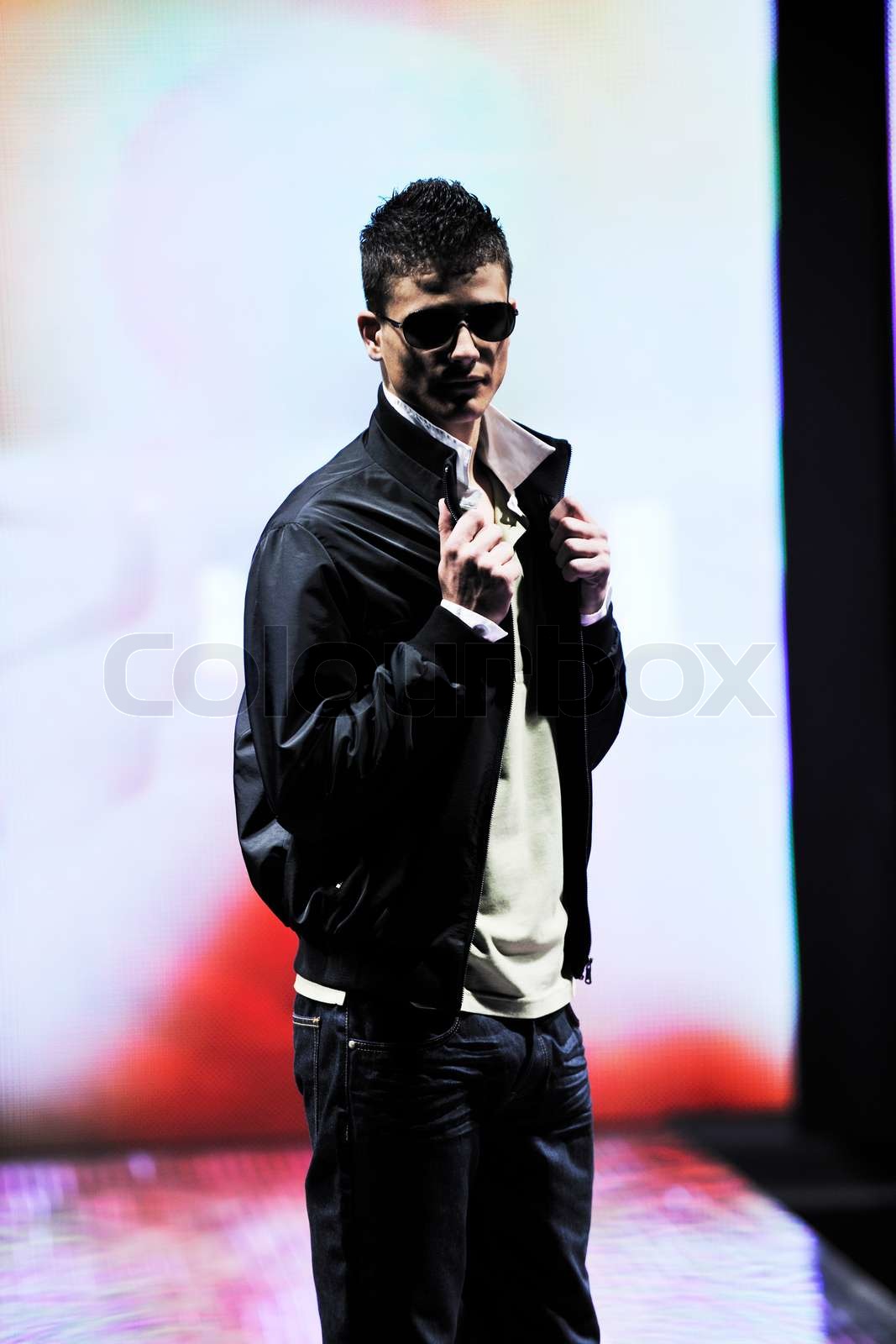 male model on fashion show | Stock image | Colourbox