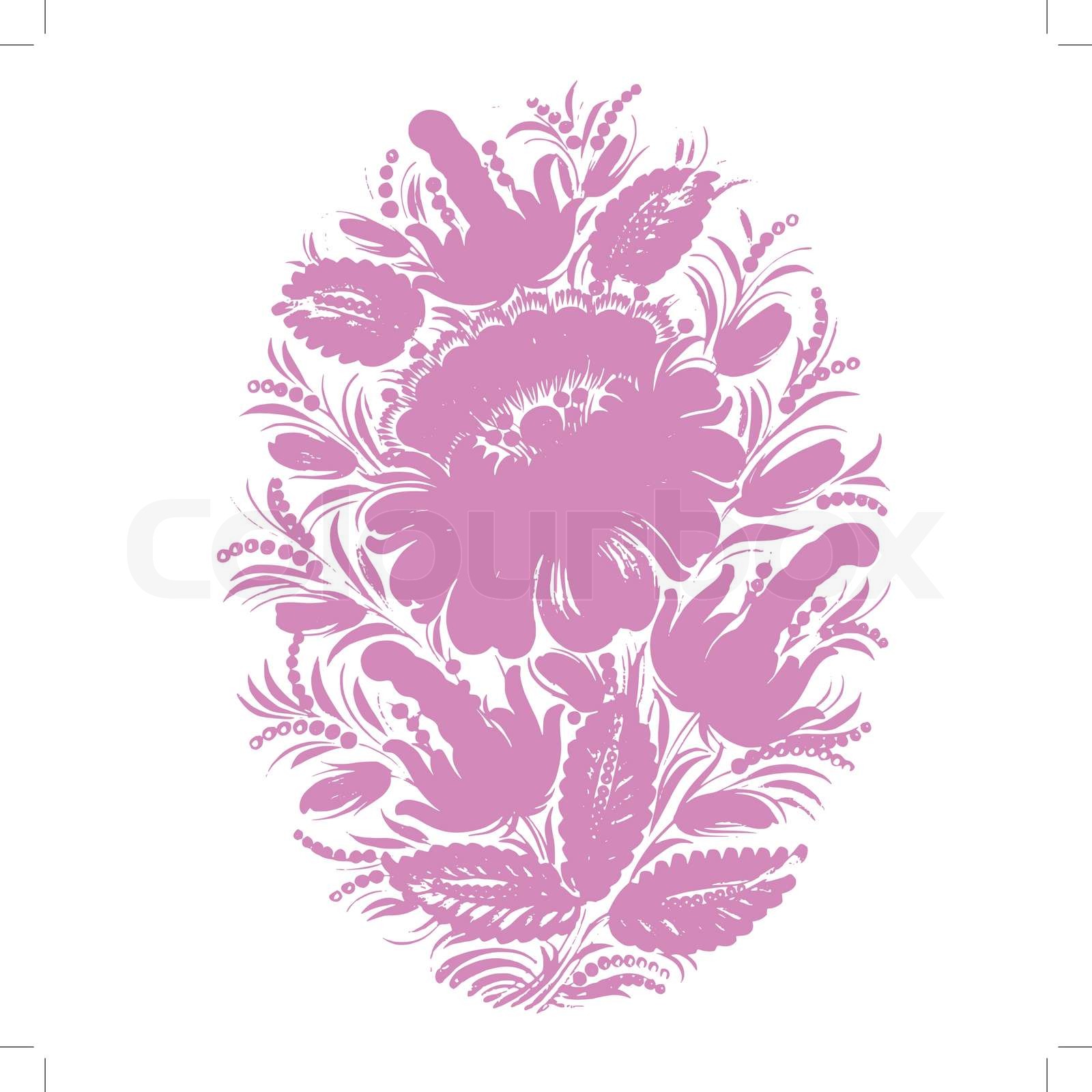 decorative floral silhouette | Stock vector | Colourbox