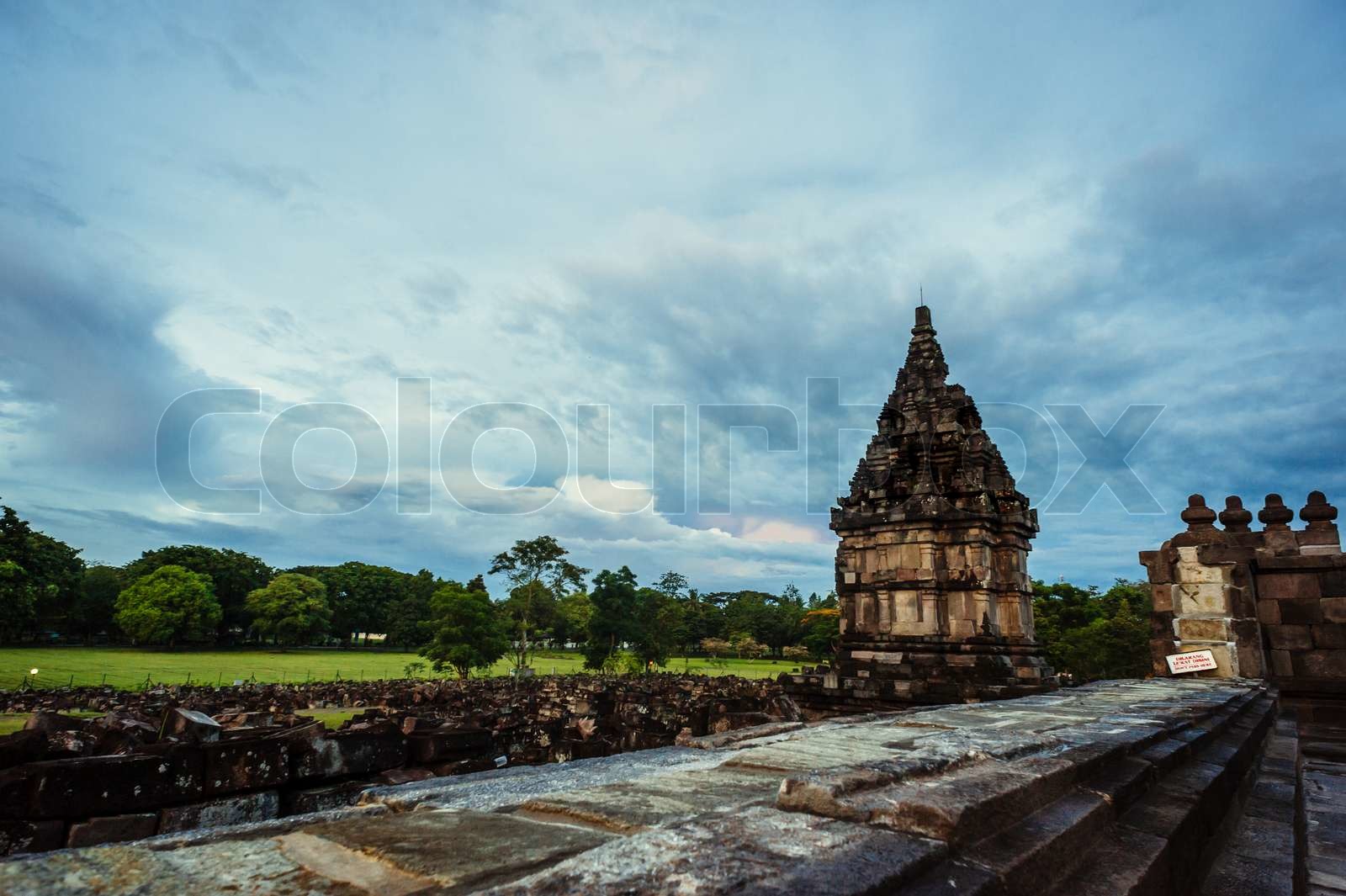 Prambanan Temple on sunset | Stock image | Colourbox